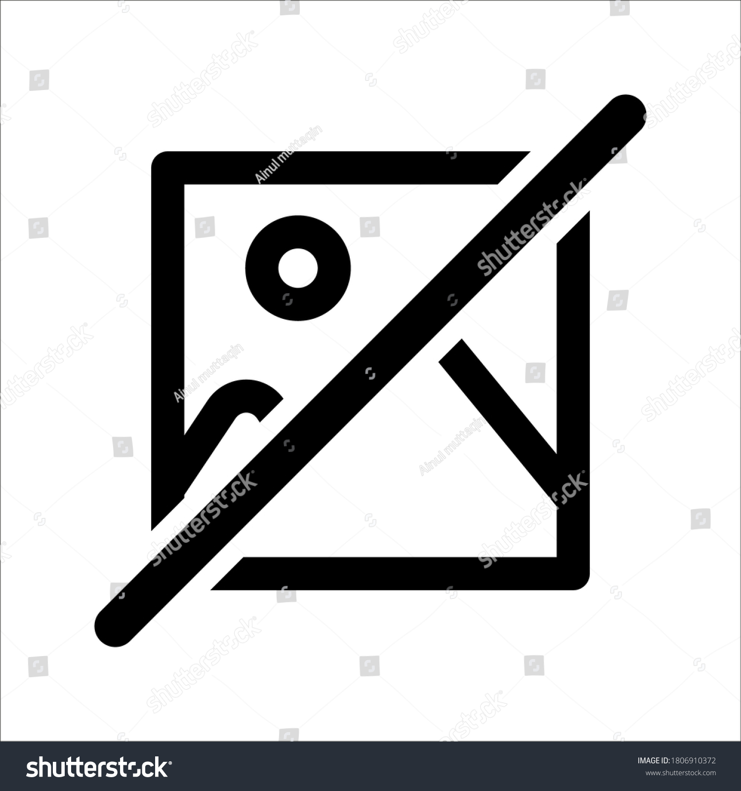 No Image Icon On White Background: เวกเตอร์สต็อก (ปลอดค่าลิขสิทธิ์ ...