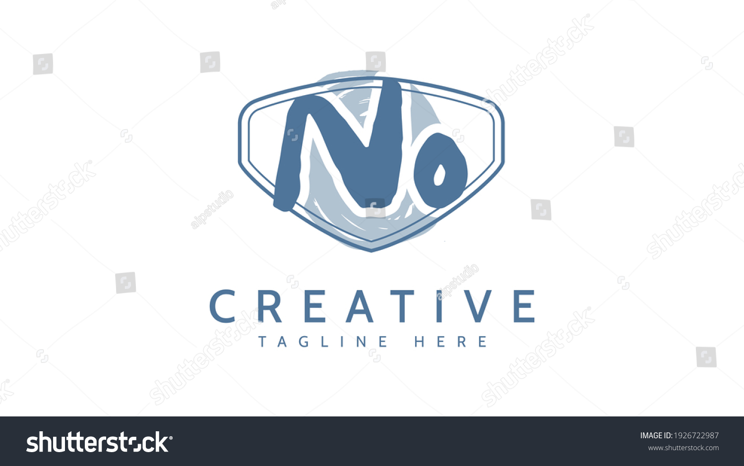 No Initials Handwriting Logo Vector Stock Vector (Royalty Free ...
