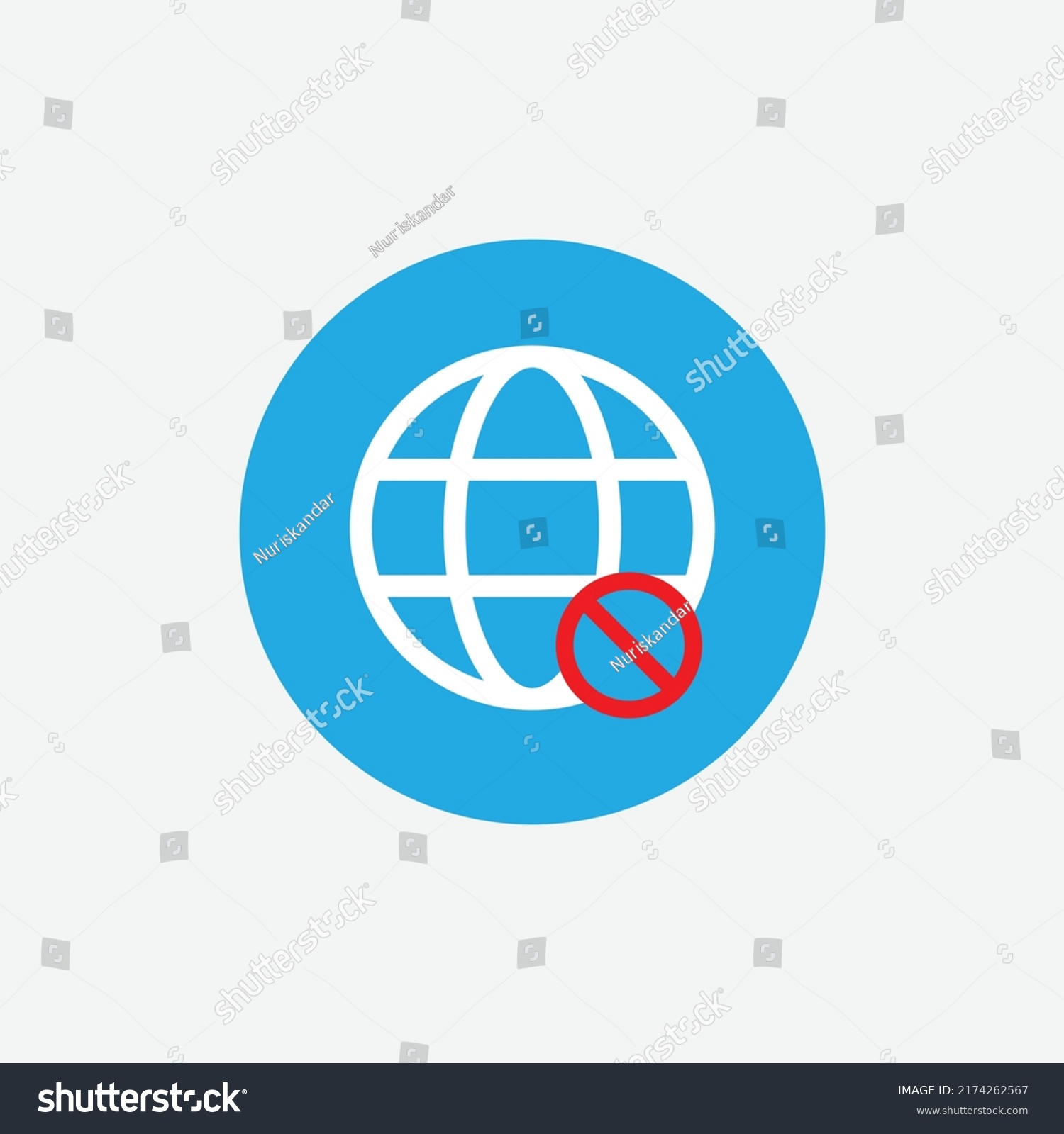 No Internet Acess Icon Vector Illustration Stock Vector (Royalty Free ...