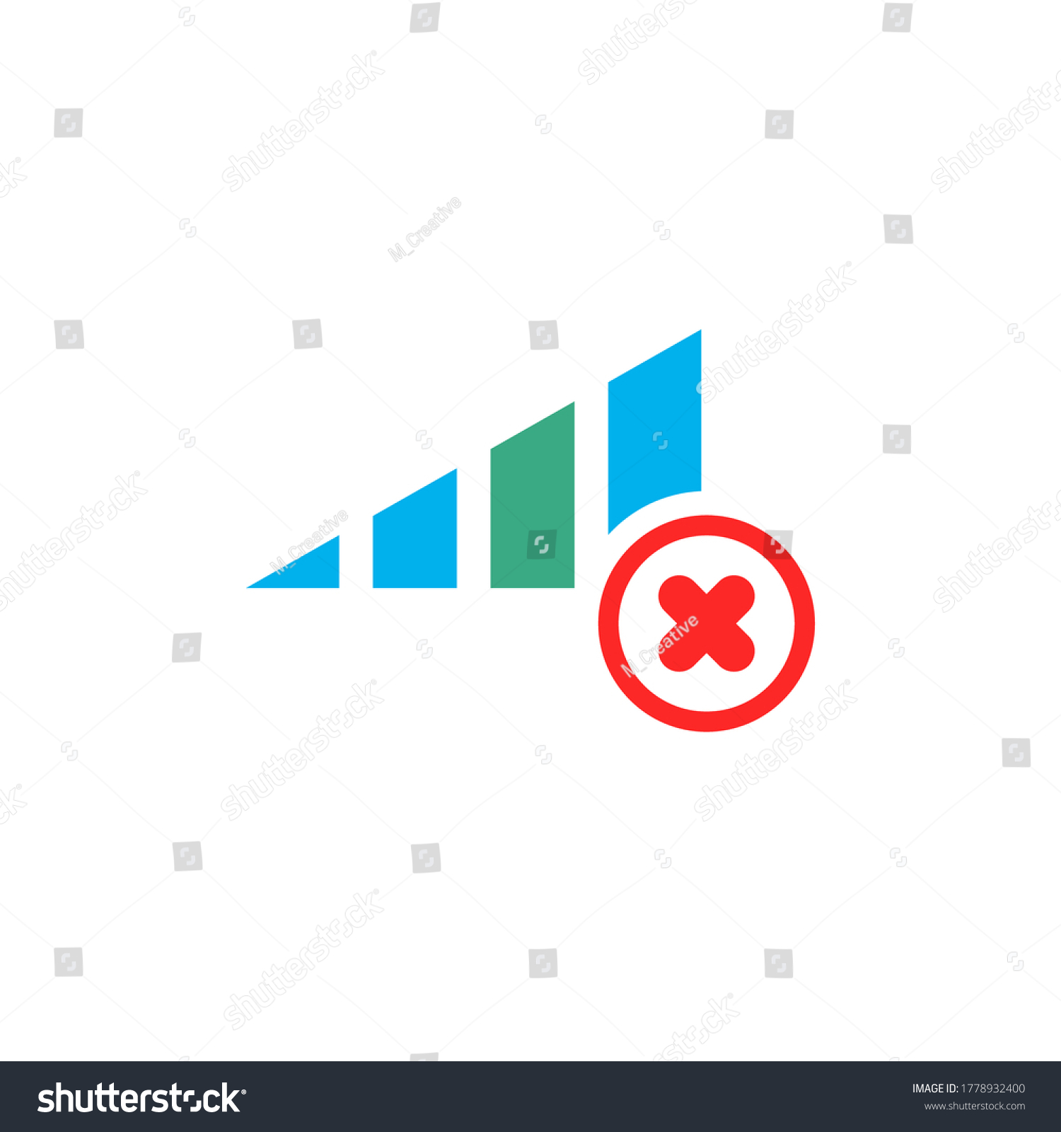 No Internet Vector Icon Logo Design Stock Vector (Royalty Free ...