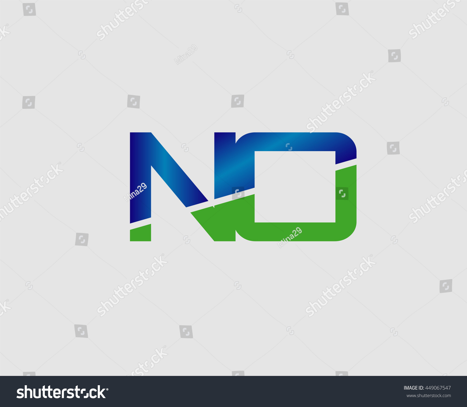 No Letter Logo Vector Illustration Stock Vector (Royalty Free) 449067547