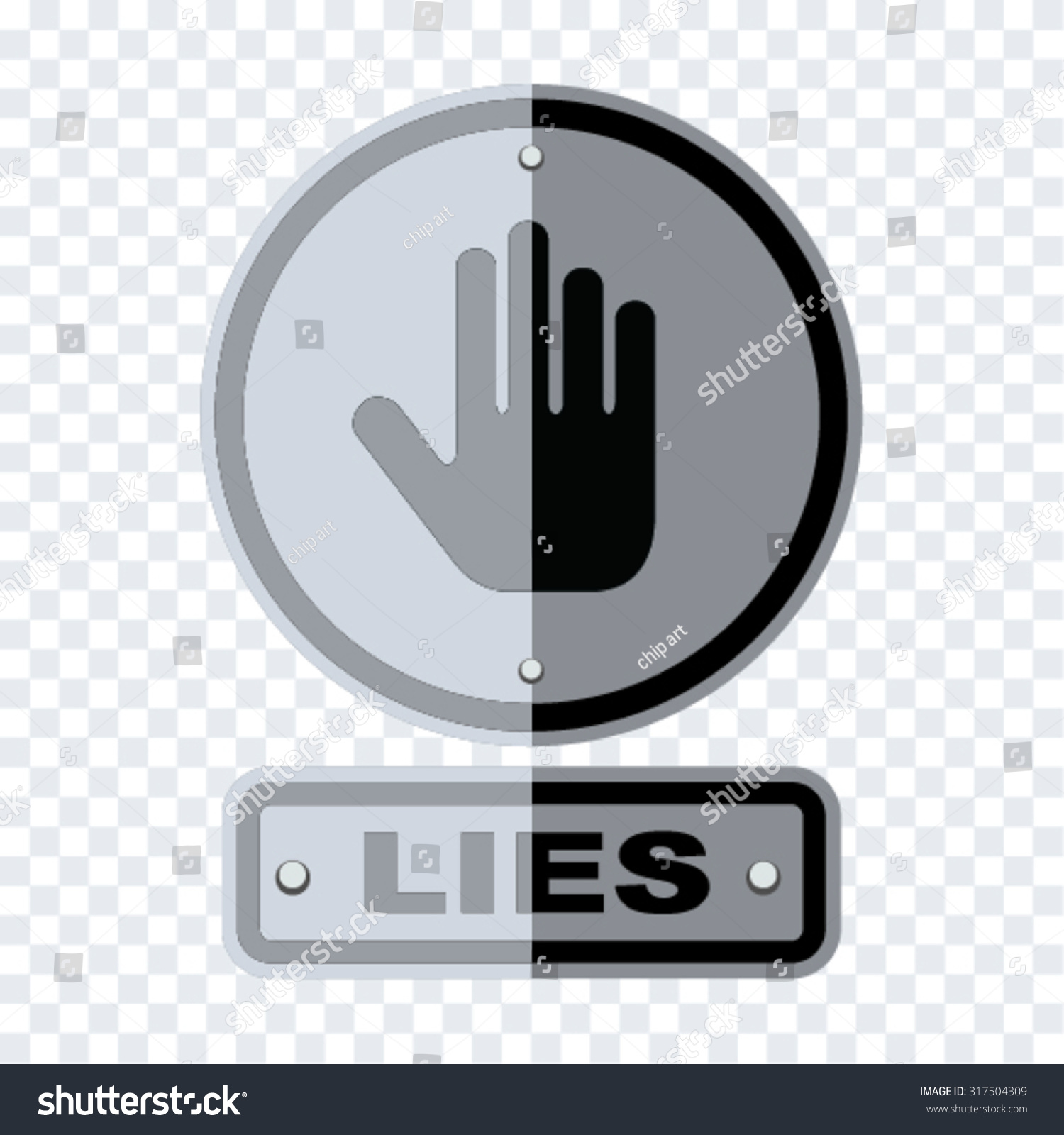 No Lies Sign Stock Vector (Royalty Free) 317504309