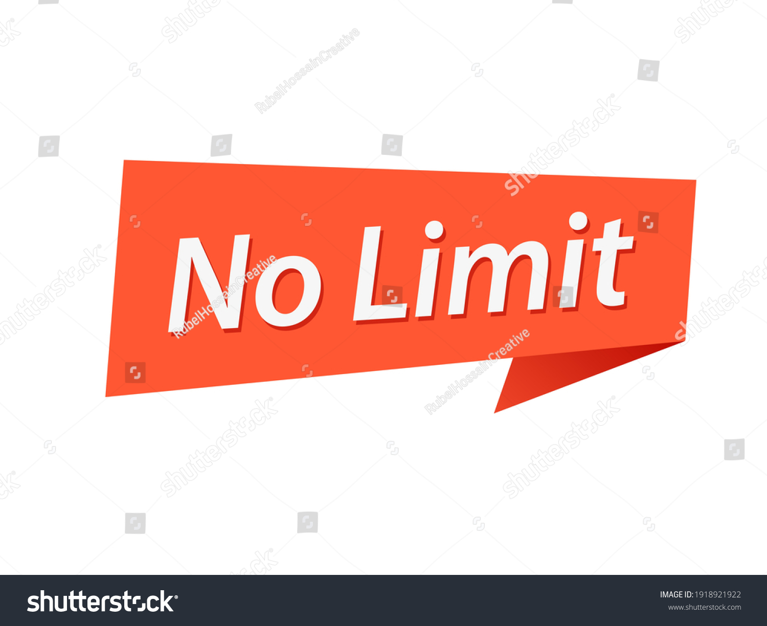 No Limit Banner Design Vector Stock Vector (Royalty Free) 1918921922 ...