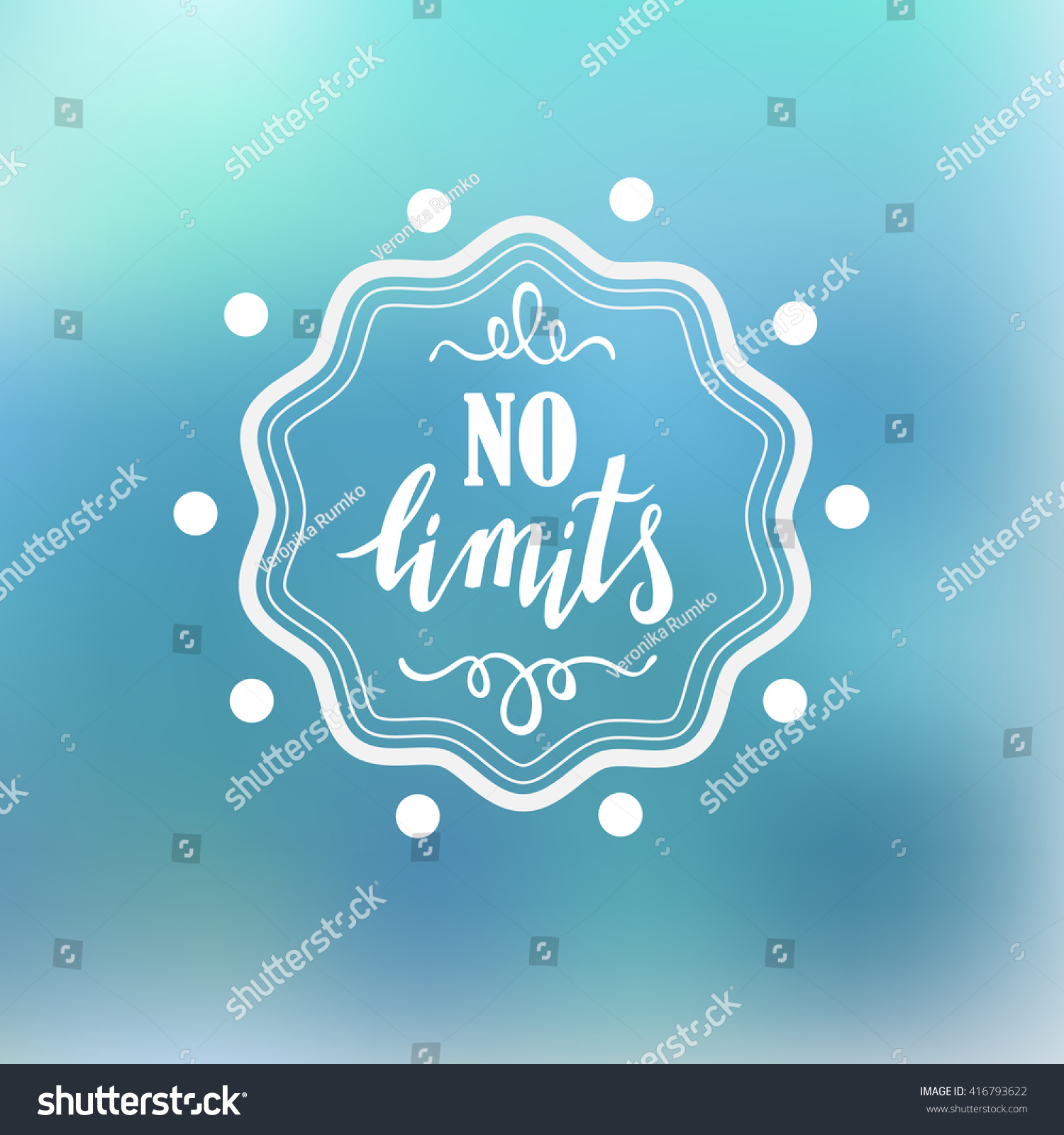 No Limitsvector Handdrawn Phrase Design Elements Stock Vector (Royalty ...