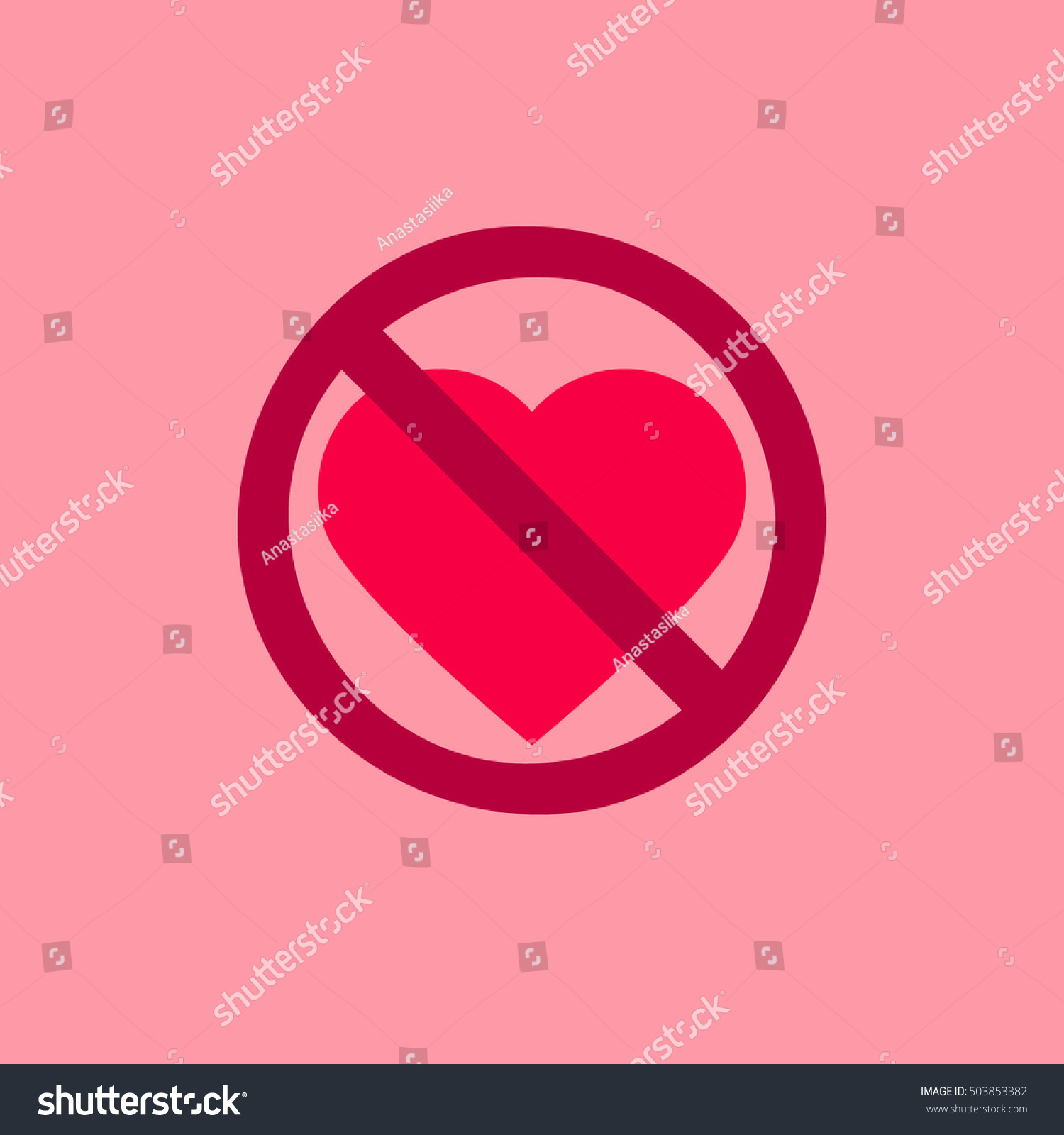 No Love Icon Stock Vector (Royalty Free) 503853382 | Shutterstock