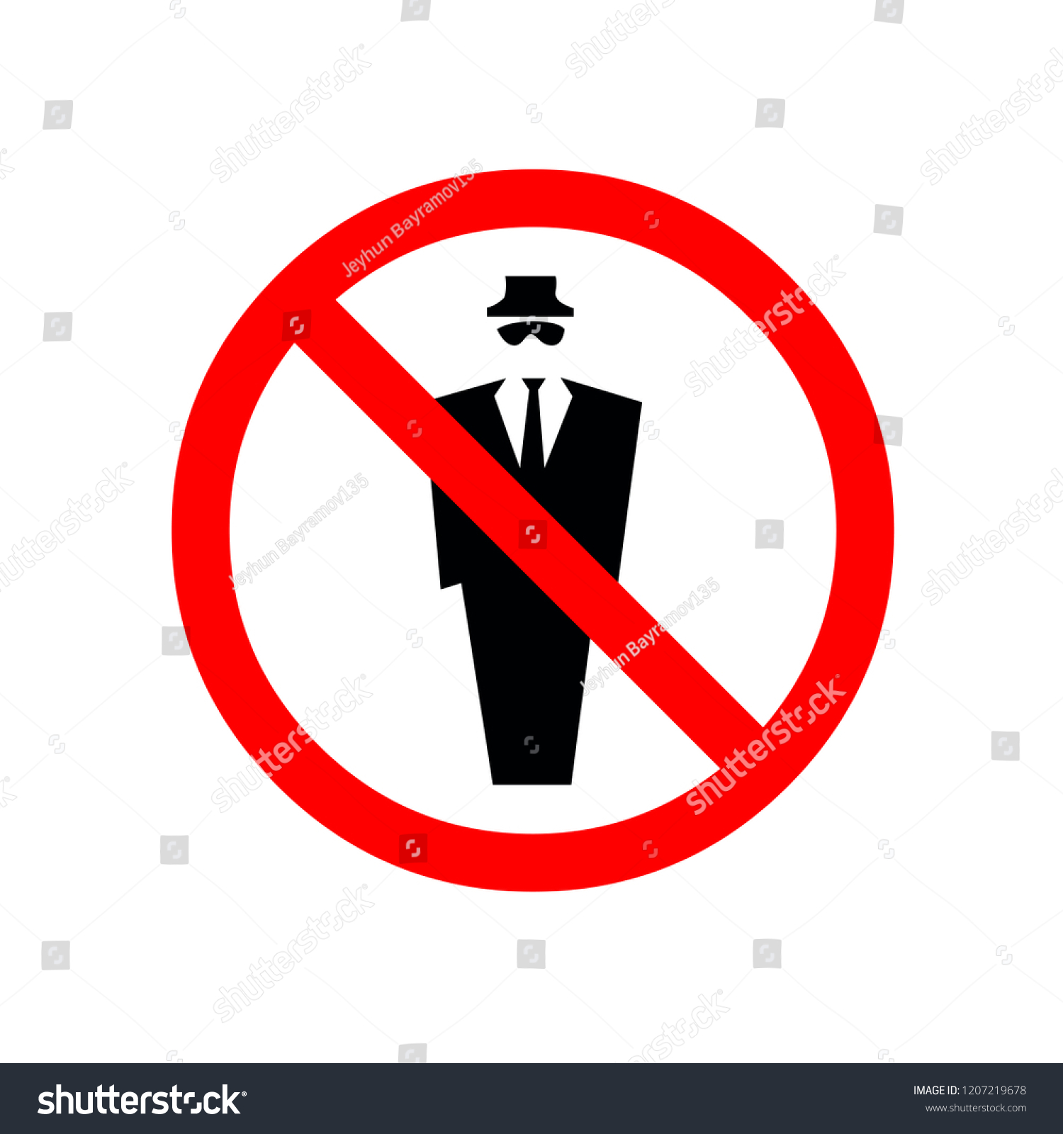 No Man Entry Sign Stock Vector (Royalty Free) 1207219678