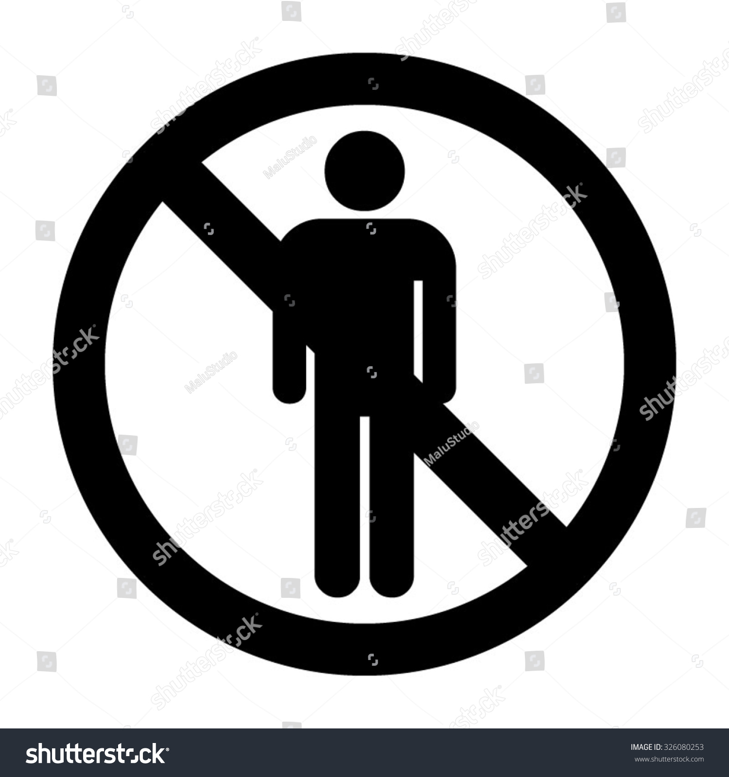 No Man Entry Sign Vector Illustration: เวกเตอร์สต็อก (ปลอดค่าลิขสิทธิ์ ...