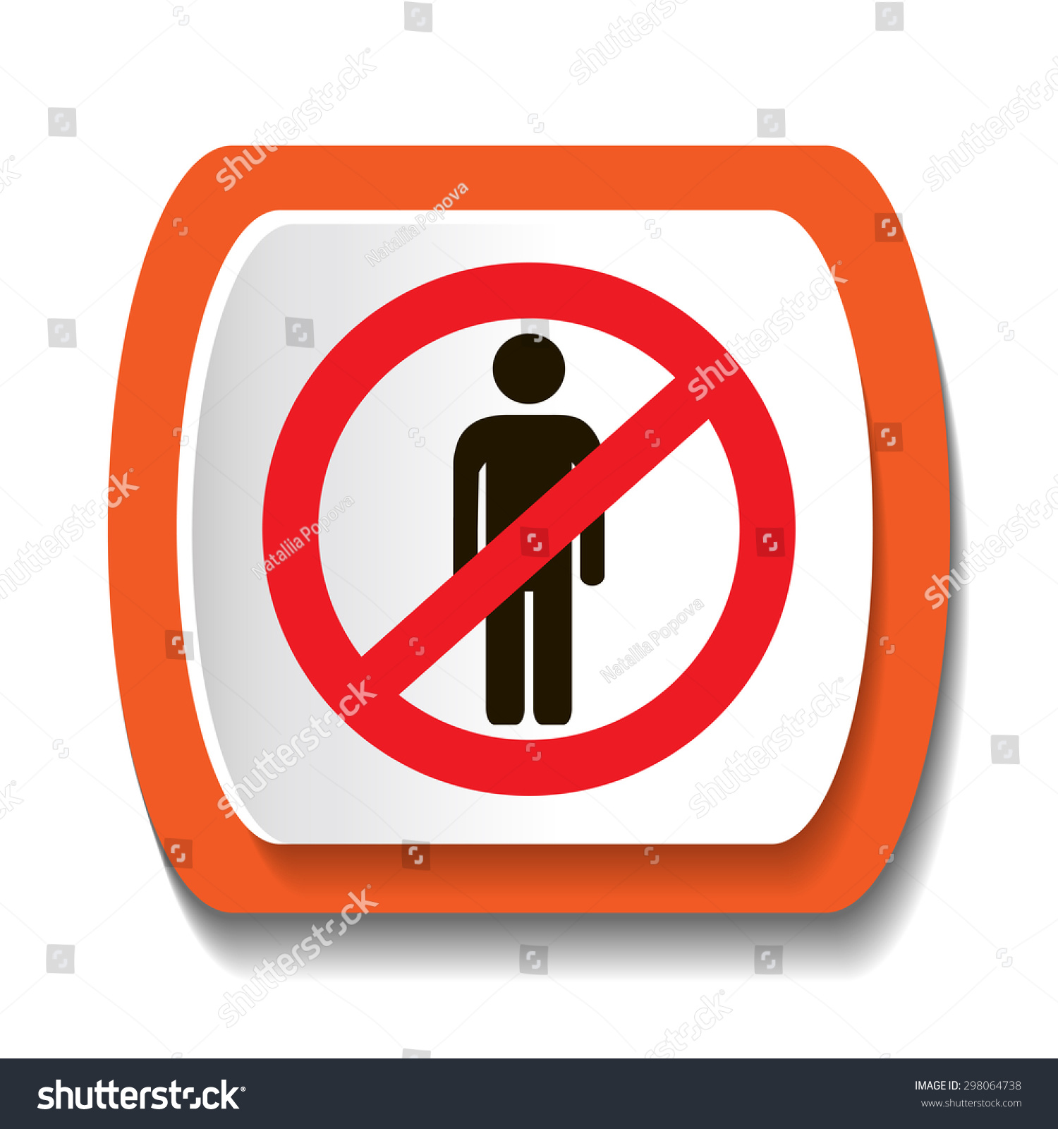 No Man Icon Stock Vector (Royalty Free) 298064738 | Shutterstock