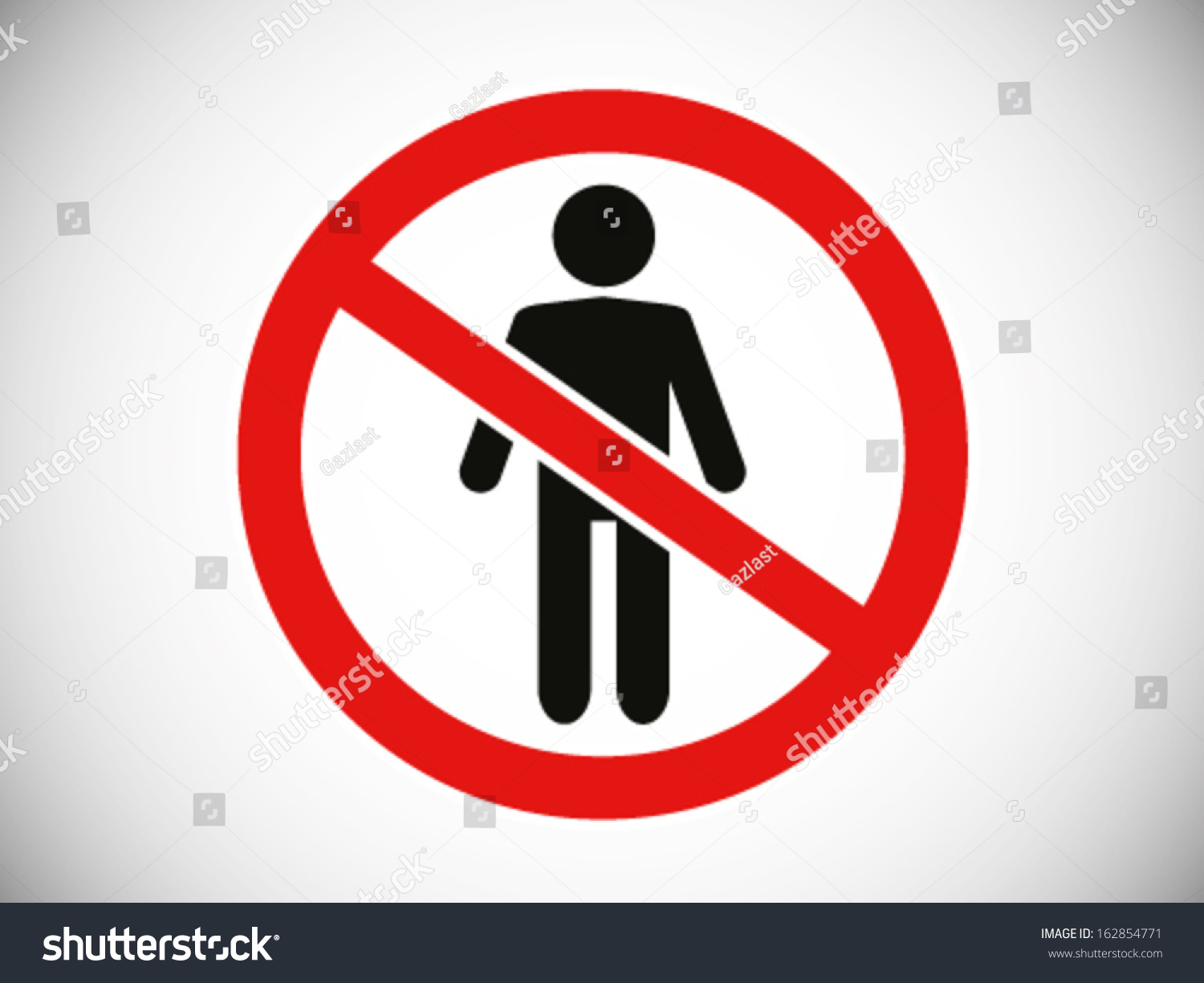 No Man Sign Stock Vector (Royalty Free) 162854771 | Shutterstock