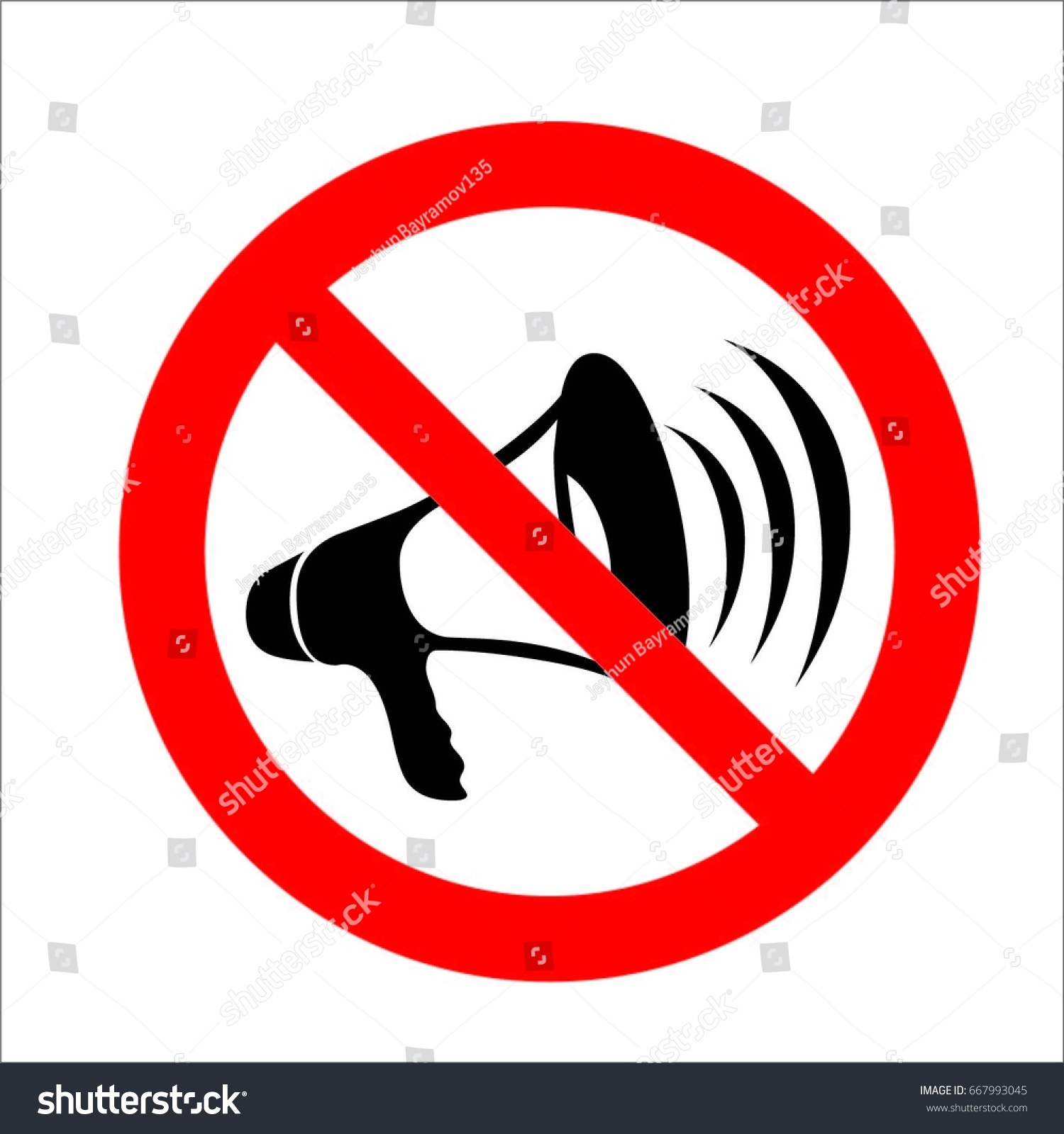 No Megaphone Icon: เวกเตอร์สต็อก (ปลอดค่าลิขสิทธิ์) 667993045