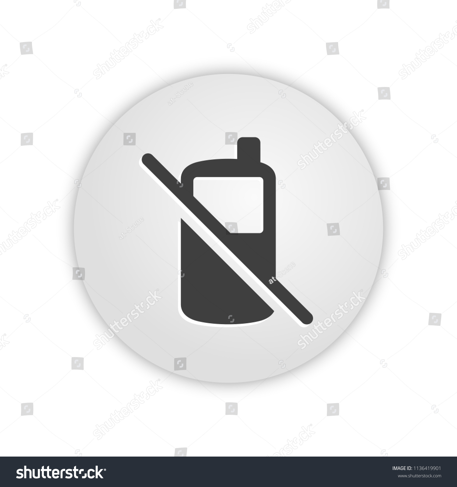 No Mobile App Icon Stock Vector (Royalty Free) 1136419901