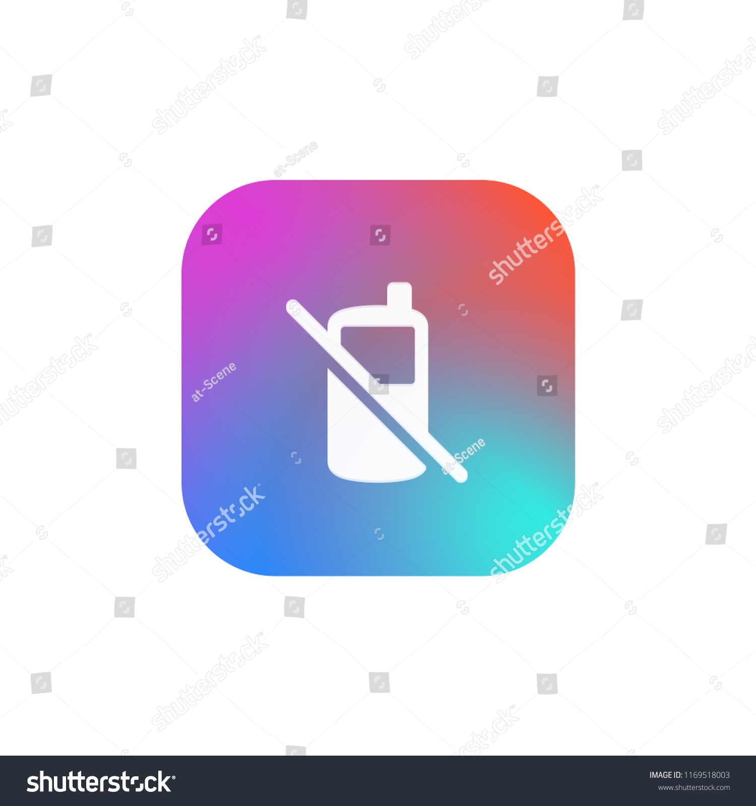 No Mobile App Icon: vector de stock (libre de regalías) 1169518003 ...