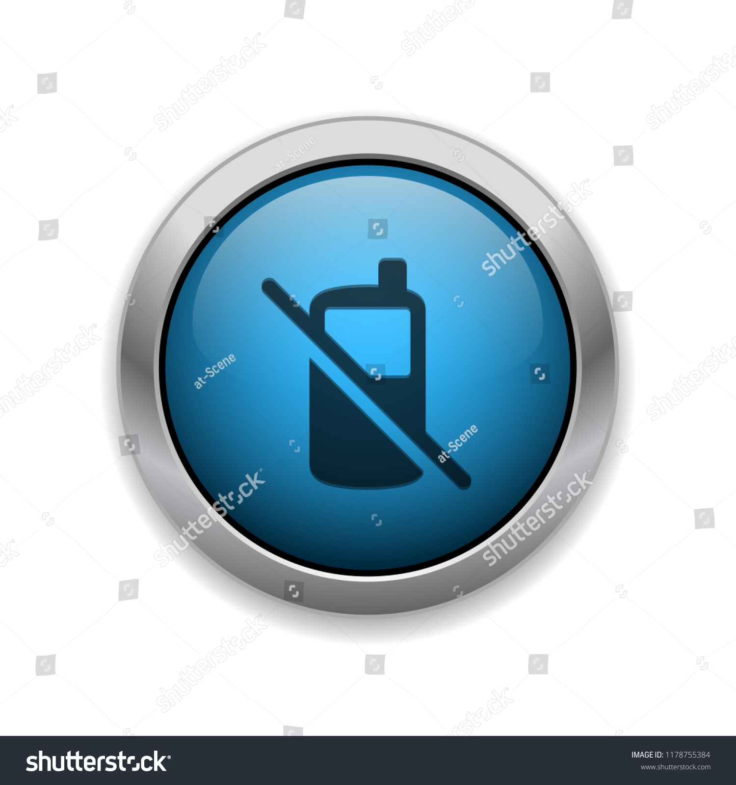 No Mobile App Icon: vector de stock (libre de regalías) 1178755384 ...
