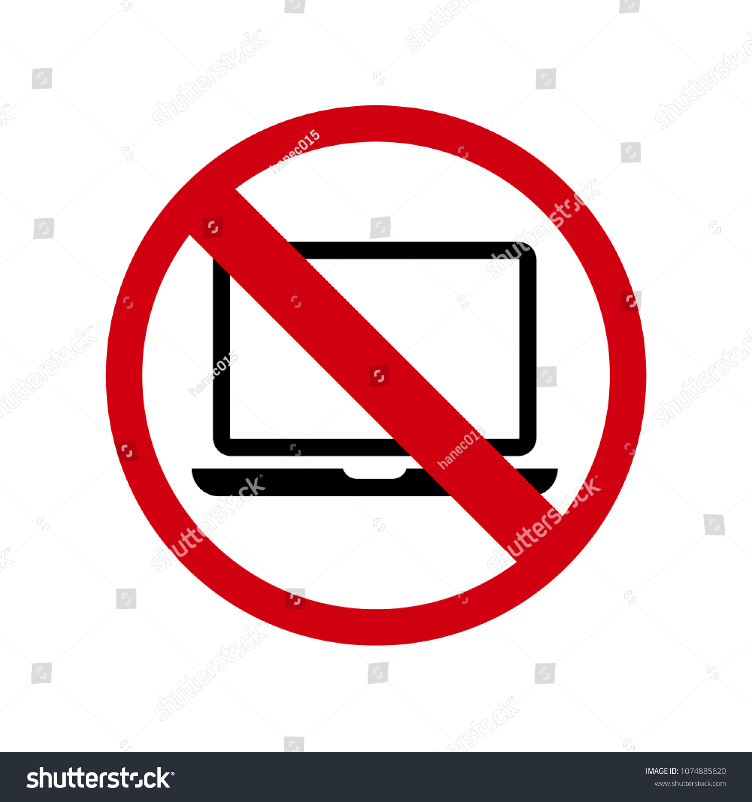 No Mobile Pc Symbol Vector Illustration Stock Vector (Royalty Free ...