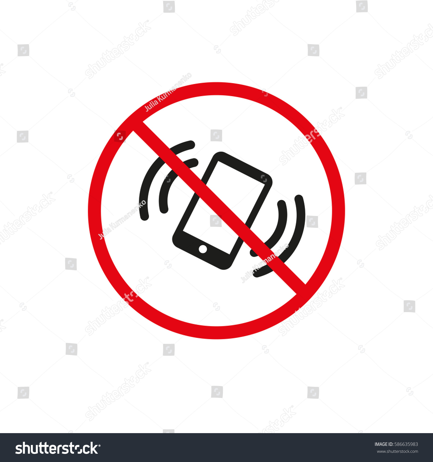 No Mobile Phone Icon Vector Eps10: เวกเตอร์สต็อก (ปลอดค่าลิขสิทธิ์ ...