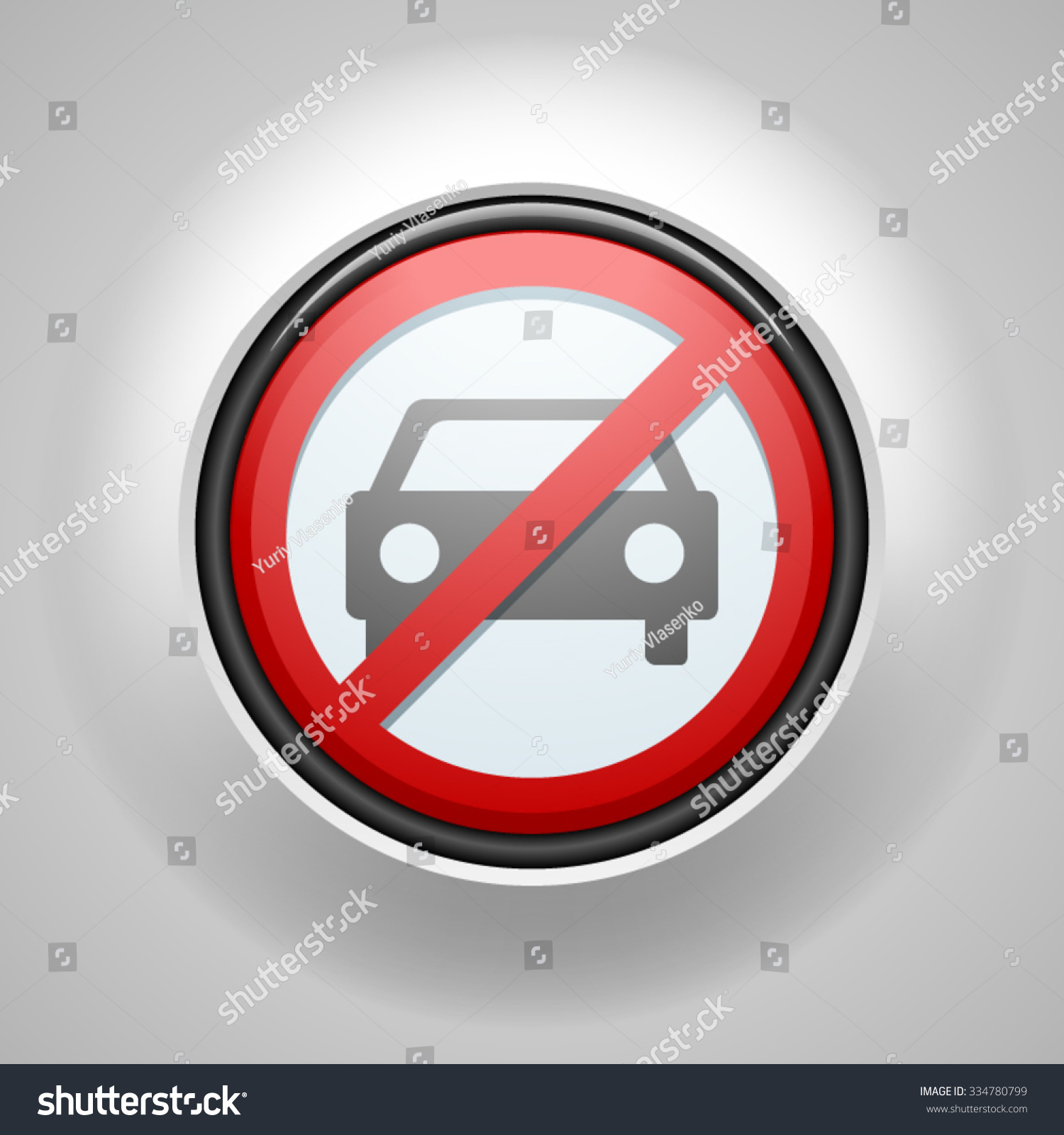No Motor Vehicles Stock Vector (Royalty Free) 334780799