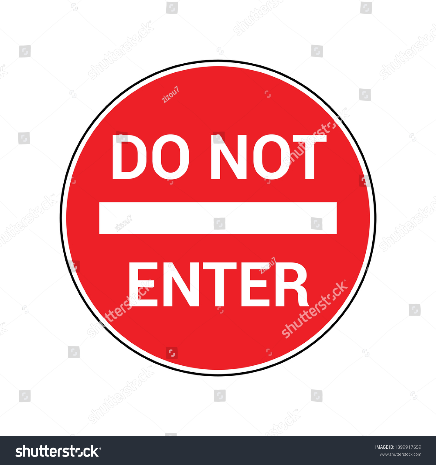 No Not Enter Sign Vector Stock Vector (Royalty Free) 1899917659