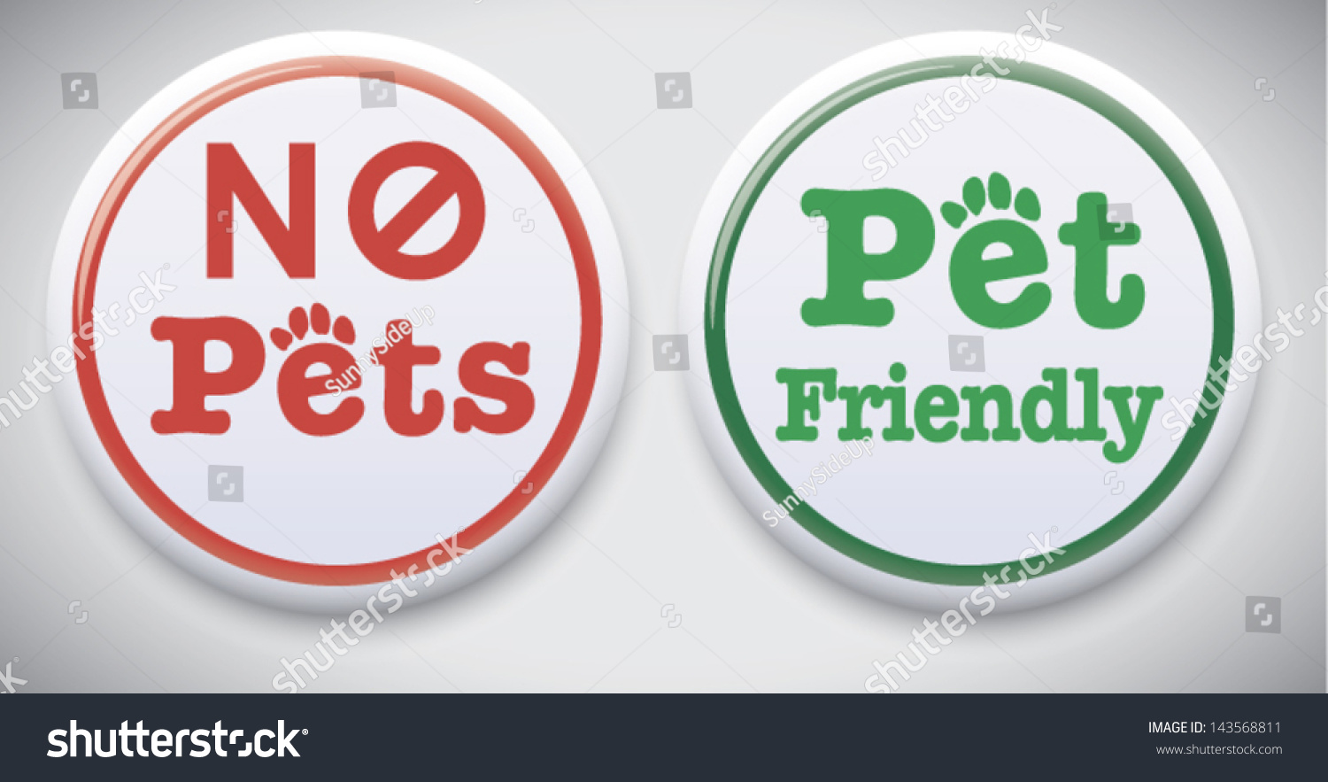 No Pets Allowed Pet Friendly Vector Stock Vector (Royalty Free ...