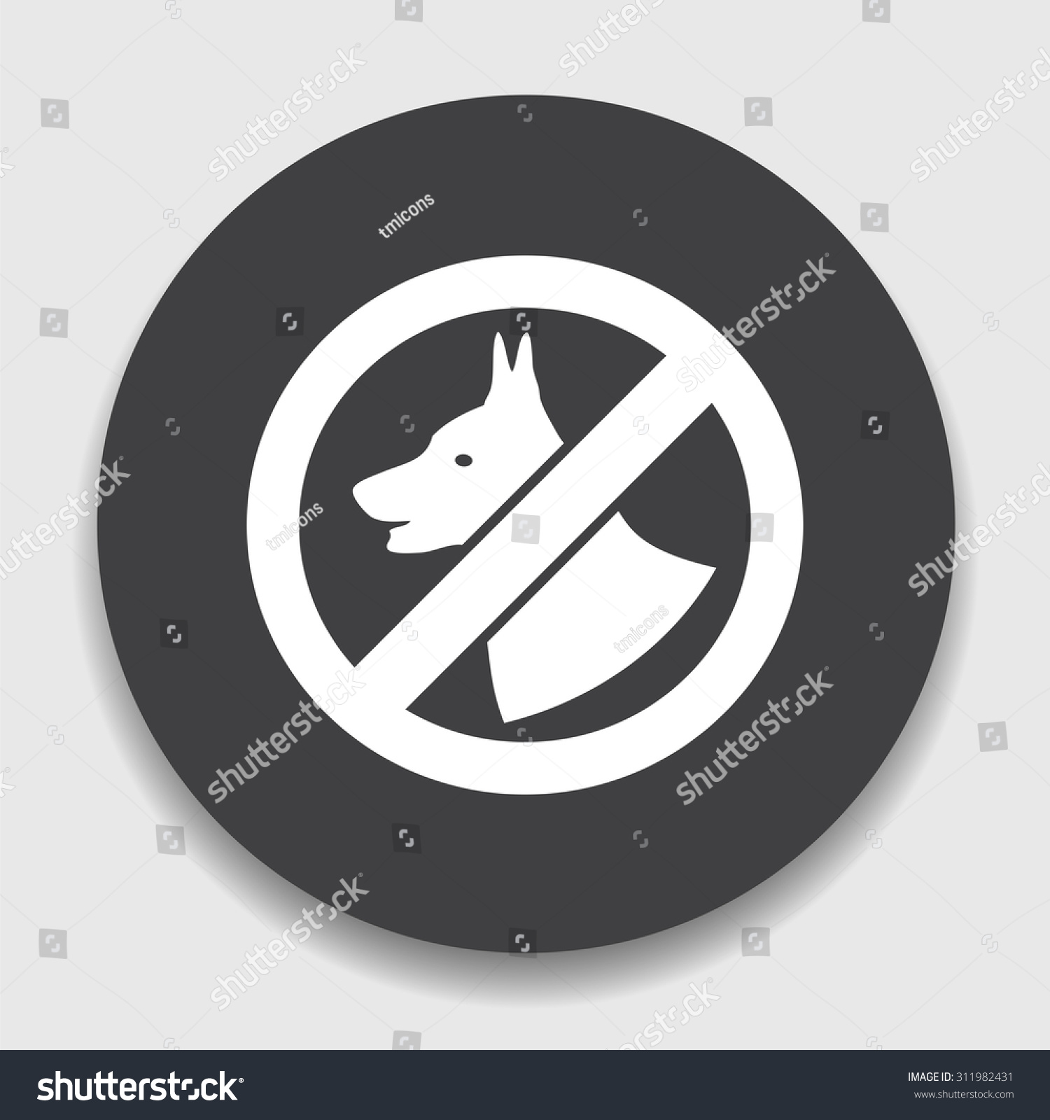 No Pets Icon Stock Vector (Royalty Free) 311982431 | Shutterstock
