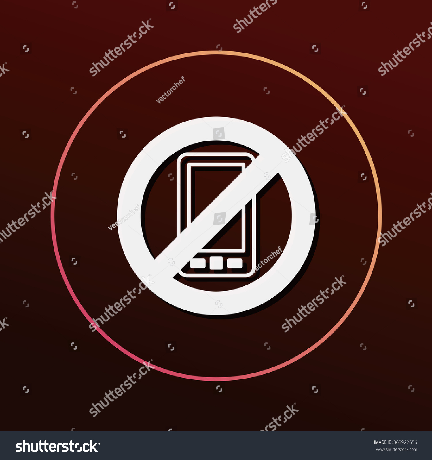 No Phone Icon: vector de stock (libre de regalías) 368922656 | Shutterstock