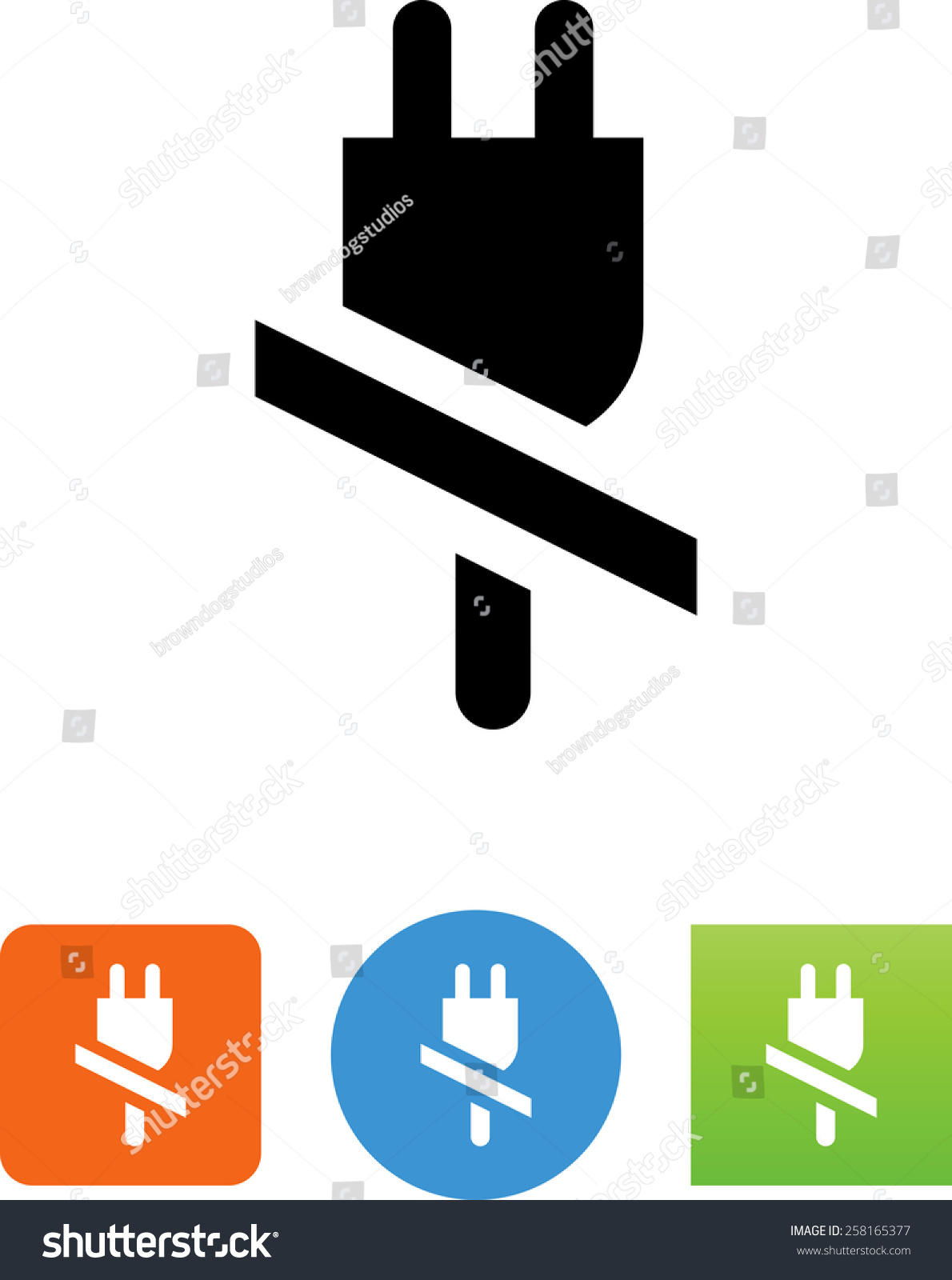 No Power Available Icon Stock Vector (Royalty Free) 258165377