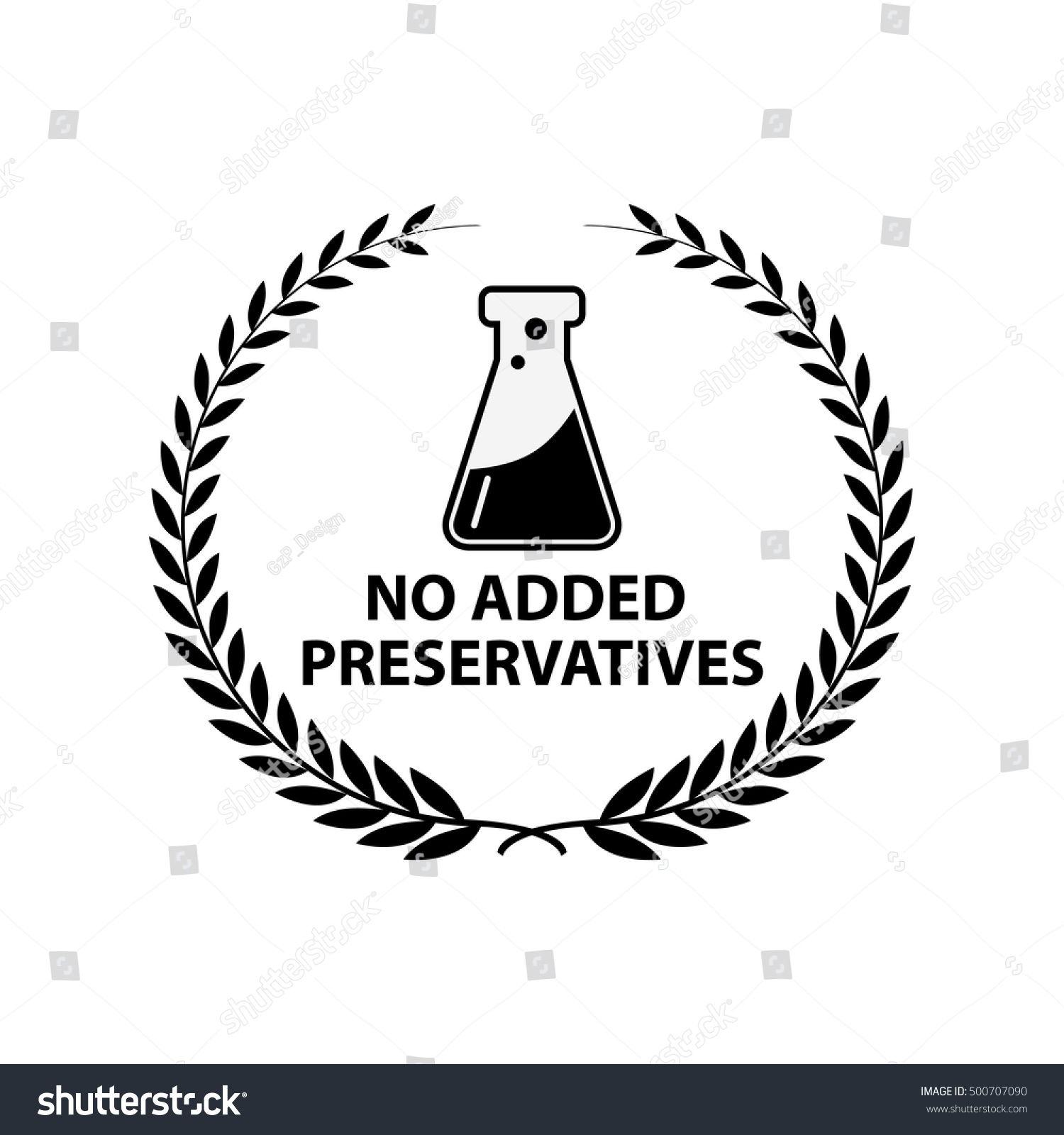 No Preservative Icon Vector Illustration: vector de stock (libre de ...
