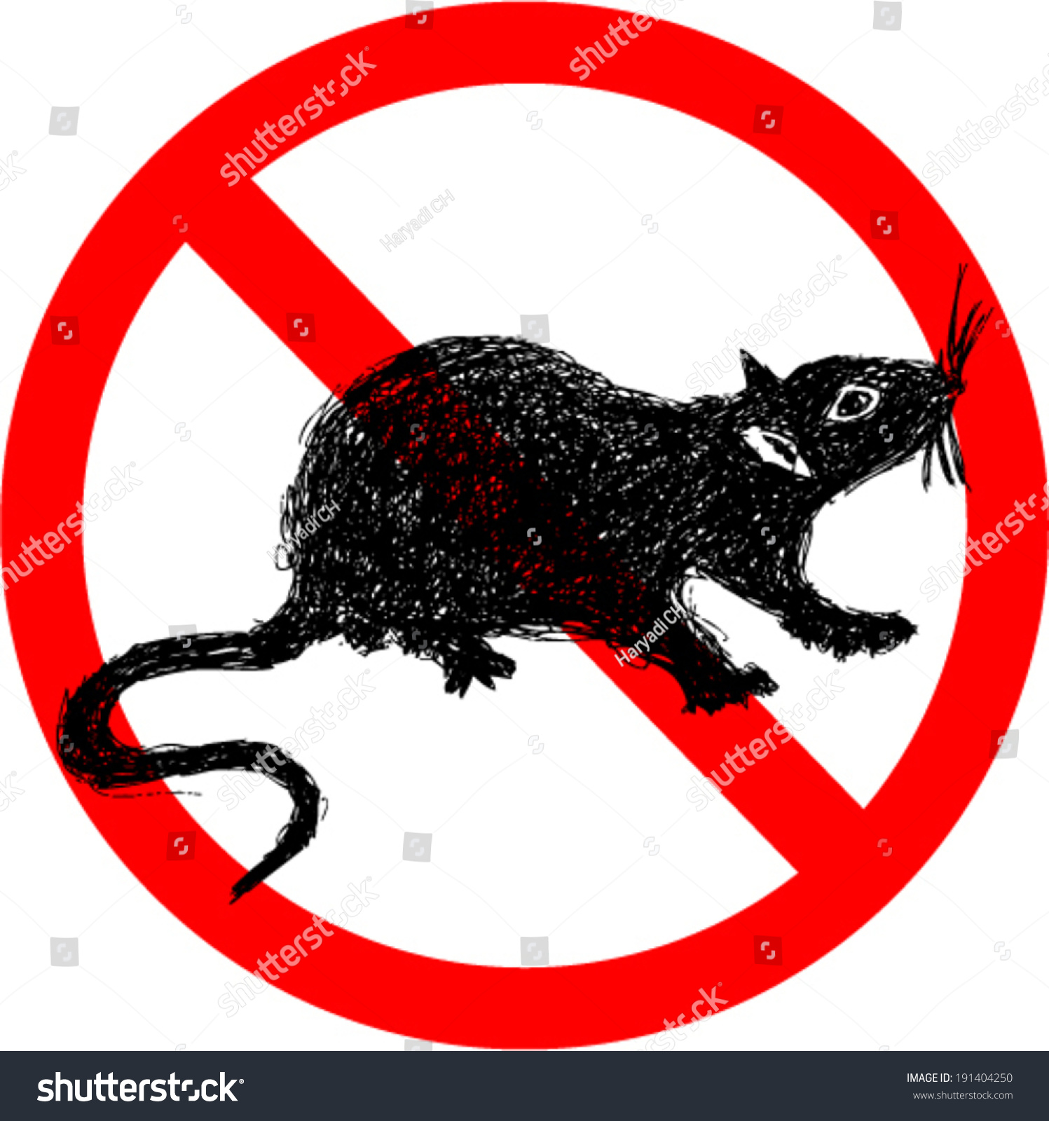 No Rats Symbol Vector Stock Vector (Royalty Free) 191404250 | Shutterstock