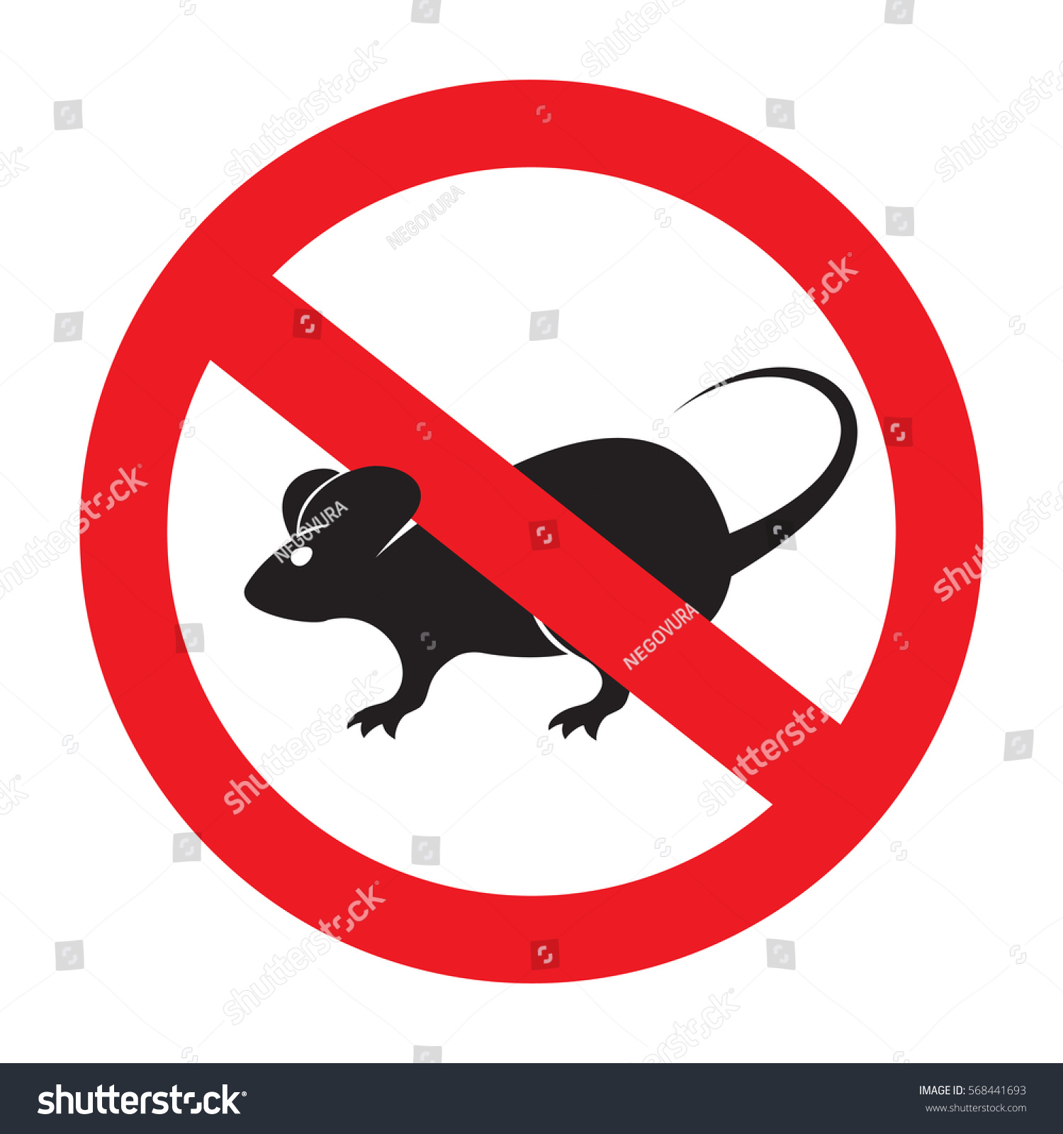 No Rats Vector Icon Stock Vector (Royalty Free) 568441693