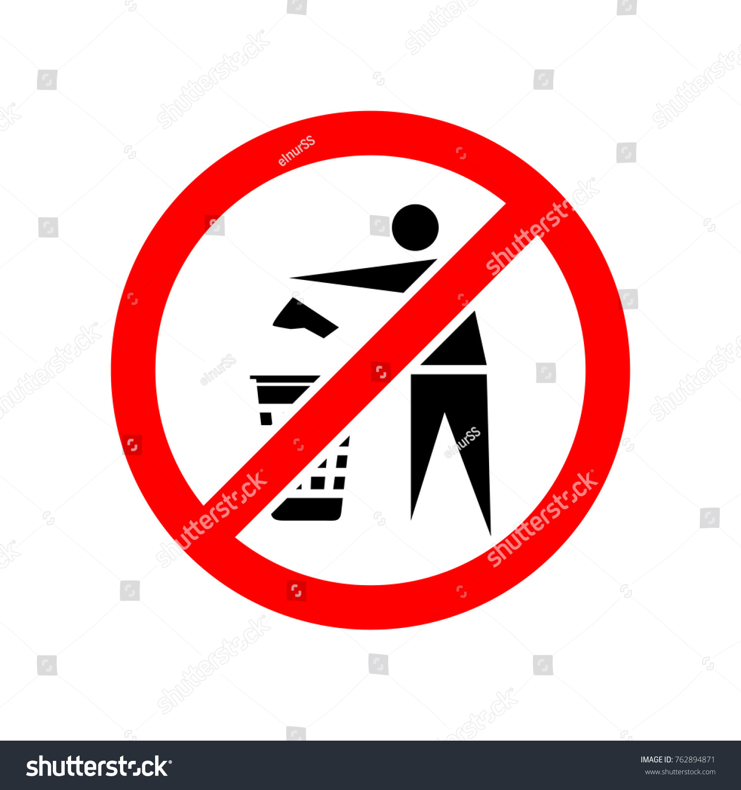 No Recycle Vector Icon: vector de stock (libre de regalías) 762894871 ...