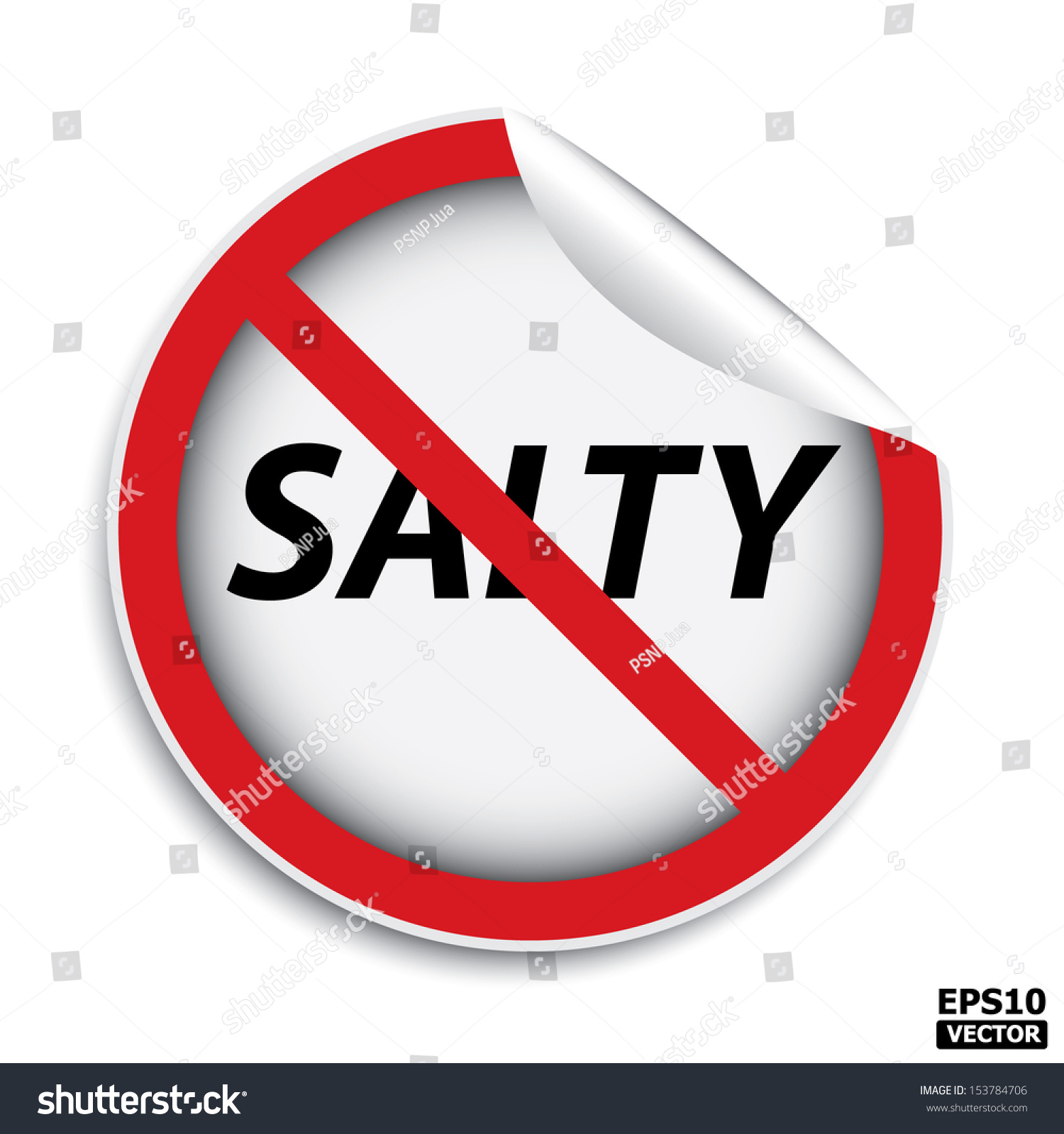 No Salty Signeps10 Vector 库存矢量图（免版税）153784706 | Shutterstock