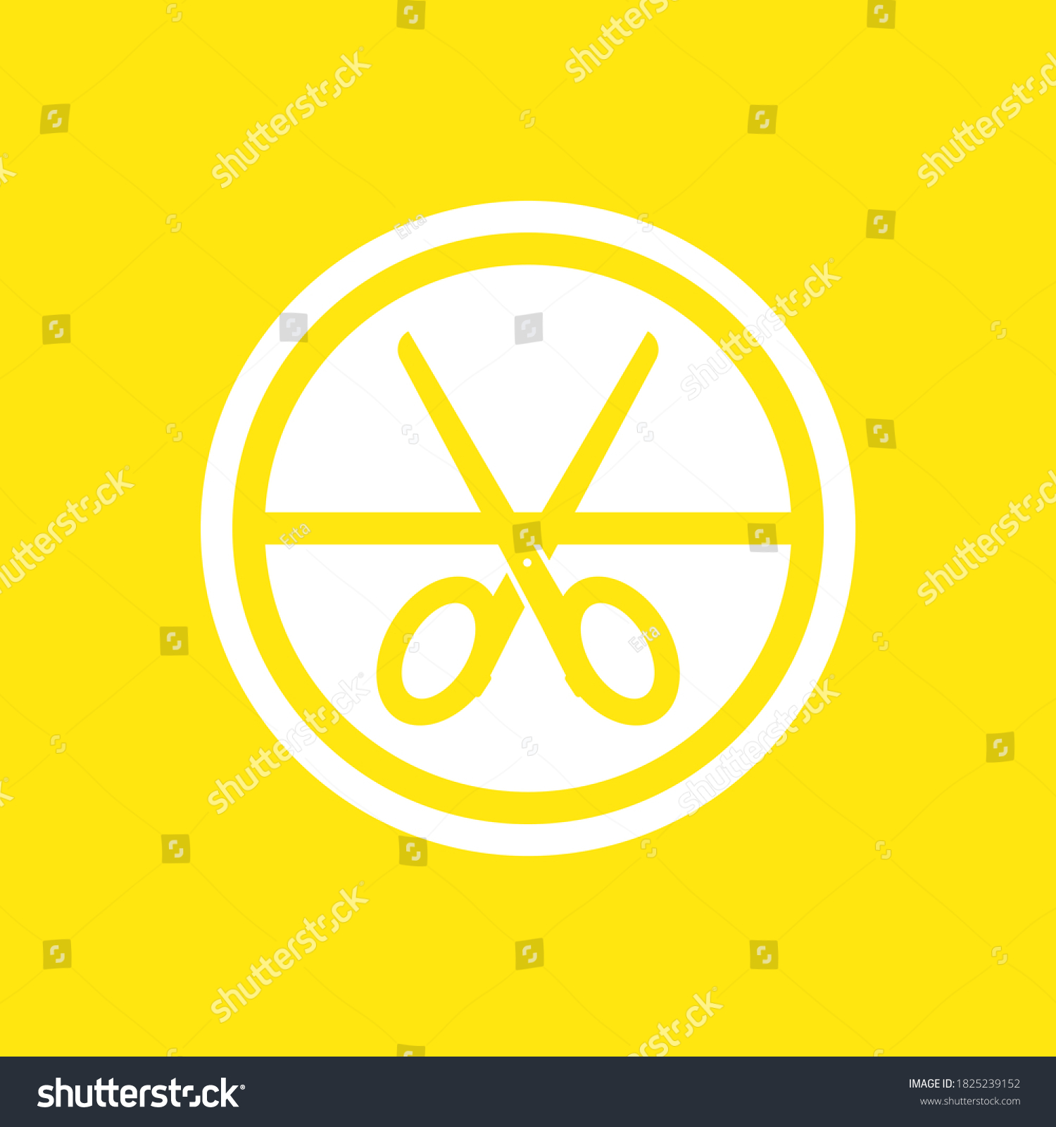 No Scissors Sign On Colored Background Stock Vector (Royalty Free ...