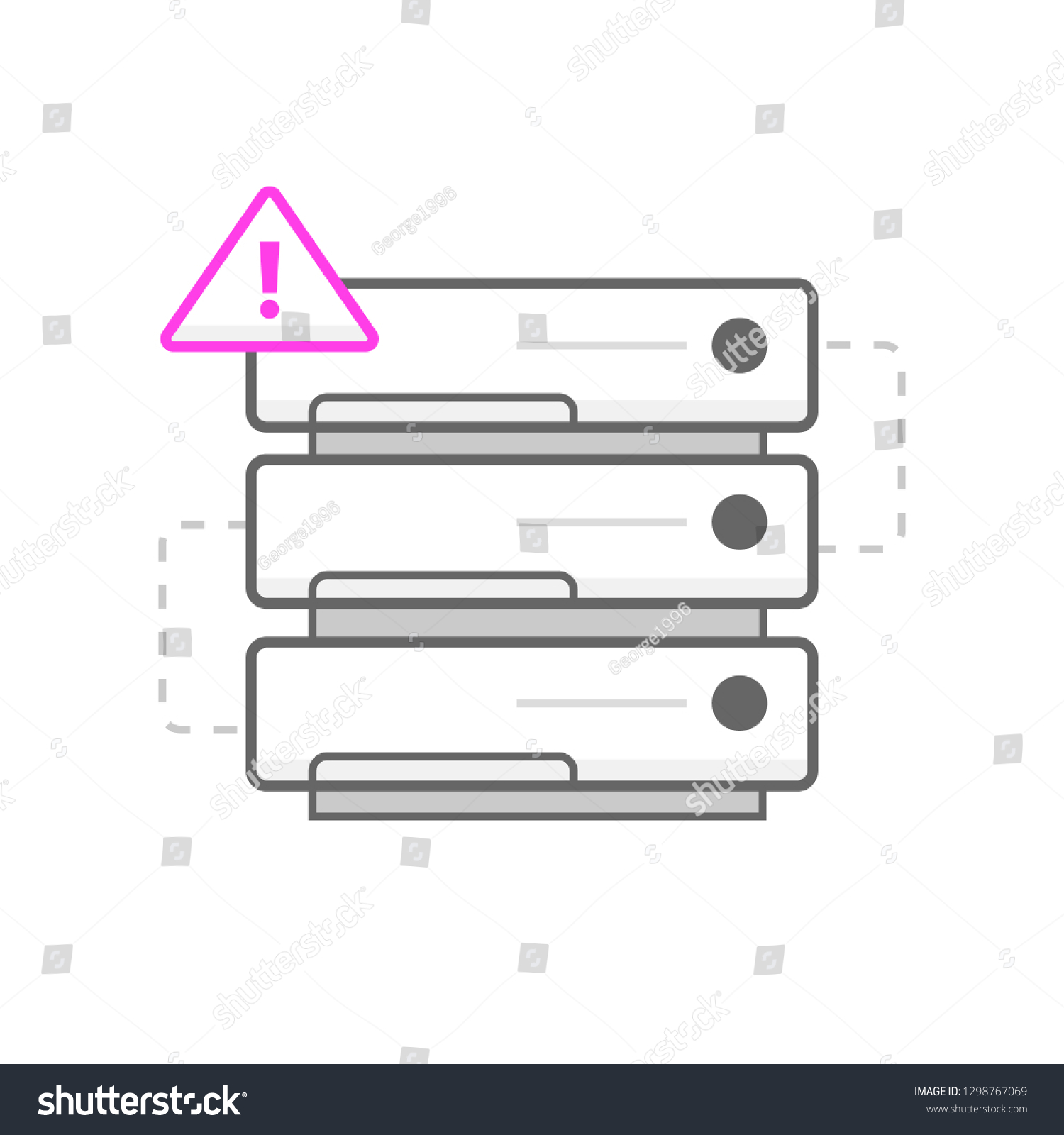 No Server Icon Logo Stock Vector (Royalty Free) 1298767069