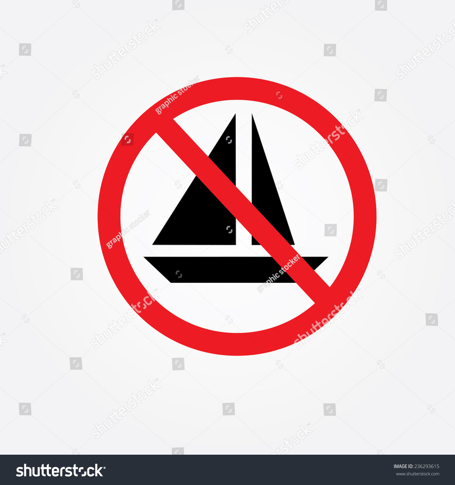 No Ship Sign Vectorprohibit Sign Vector: vector de stock (libre de ...