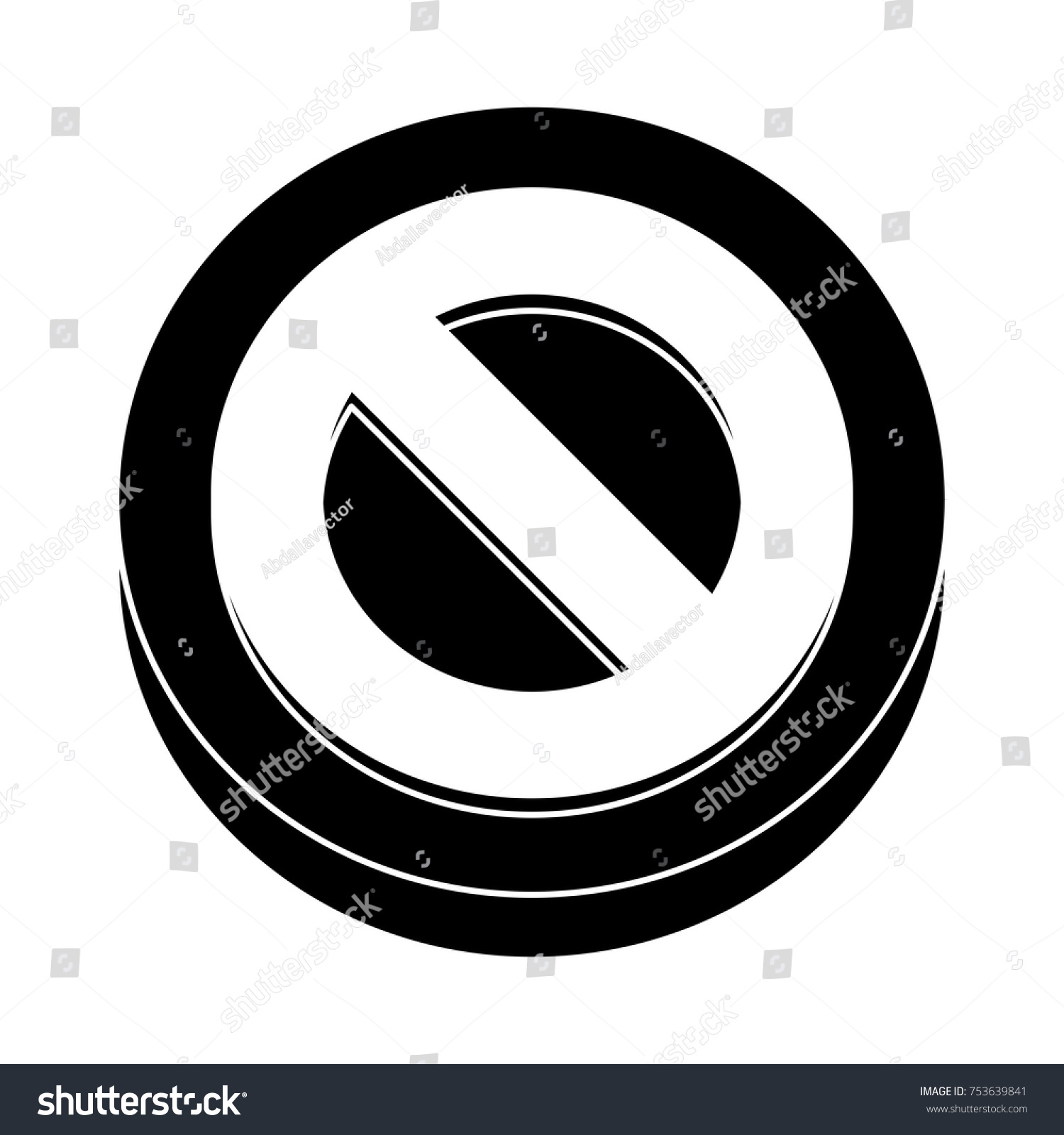 No Sign Flat Icon Stock Vector (Royalty Free) 753639841 | Shutterstock