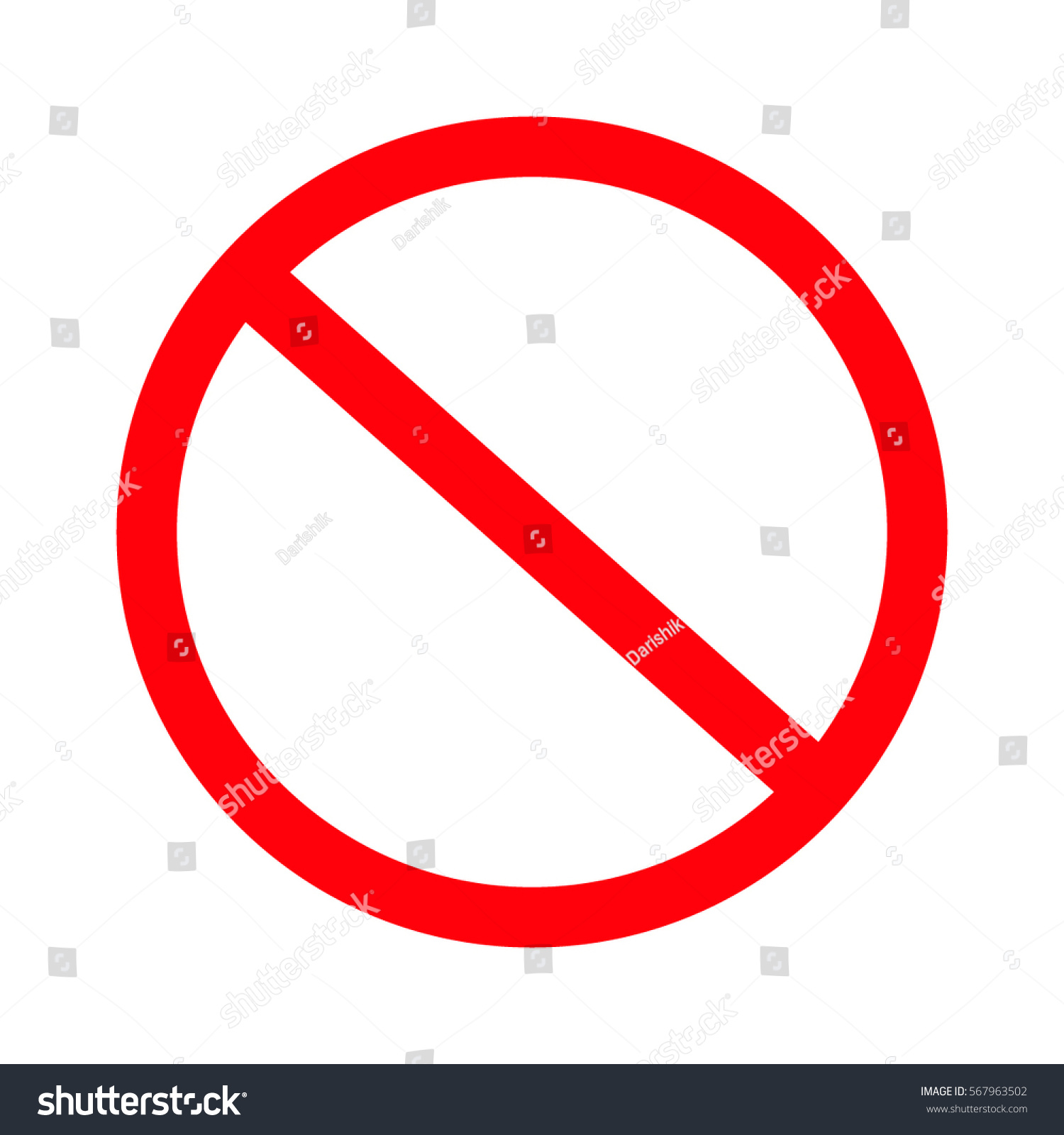 No Sign Vector On White Background Stok Vektör (Telifsiz) 567963502 ...