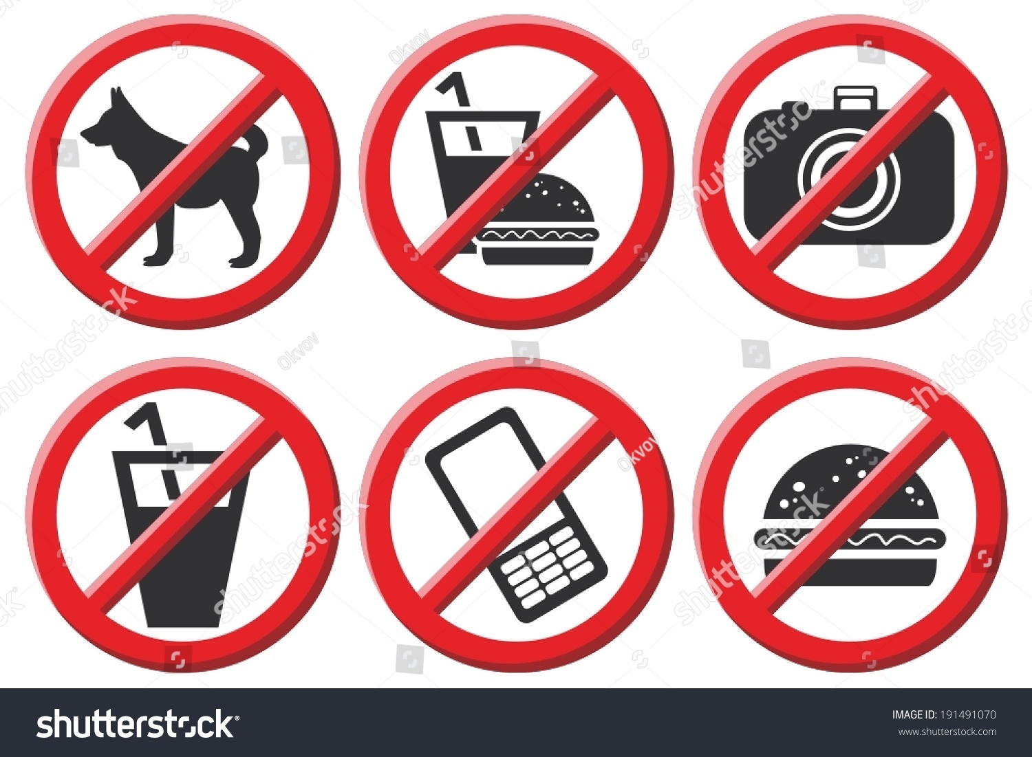 No Sign Vector Set Illustration: vector de stock (libre de regalías ...