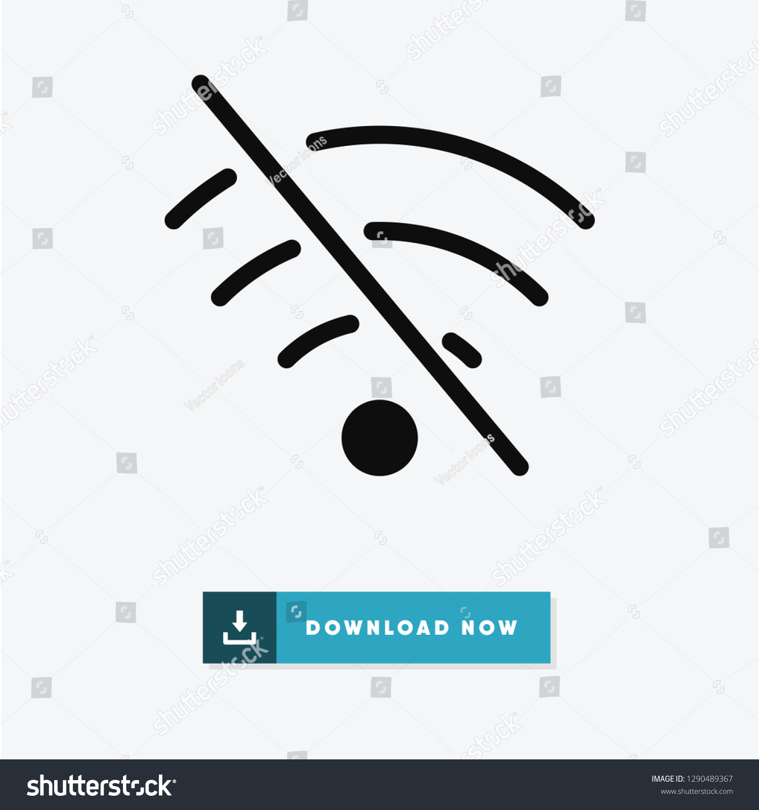 No Signal Vector Icon Stock Vector (Royalty Free) 1290489367