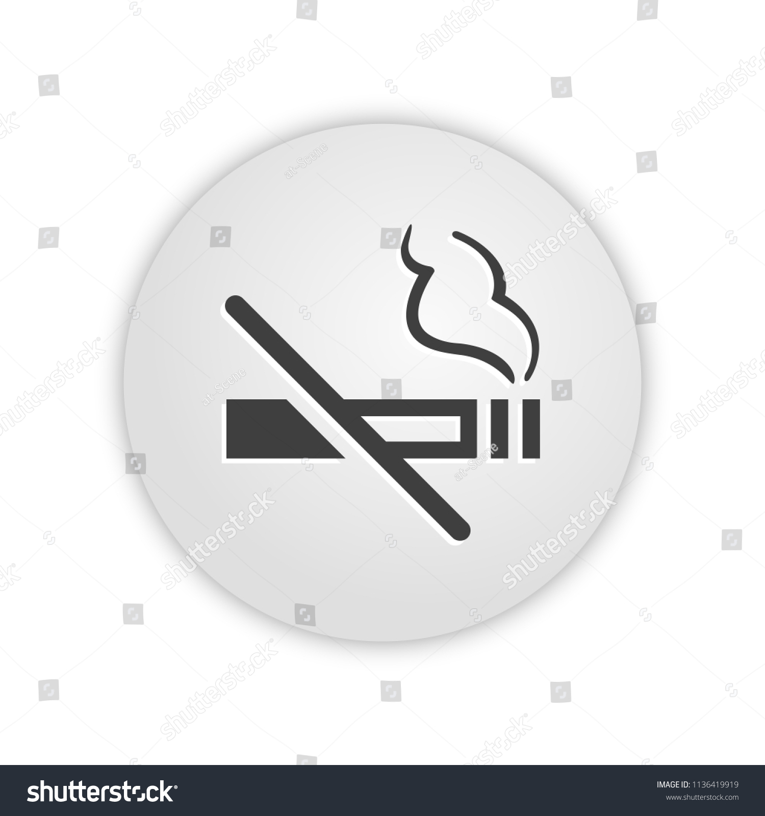 No Smoking App Icon: vector de stock (libre de regalías) 1136419919 ...