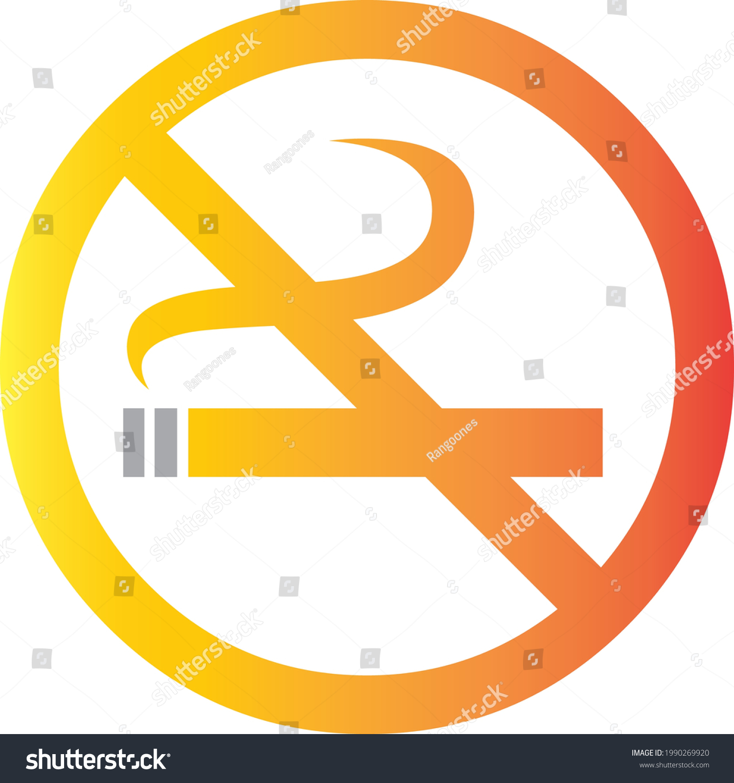 No Smoking Drawing Vector Design Stock Vector (Royalty Free) 1990269920