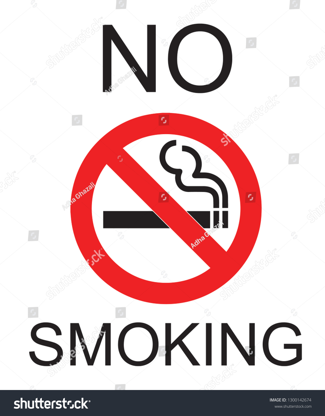 No Smoking Logo Image Stock Vector (Royalty Free) 1300142674 | Shutterstock