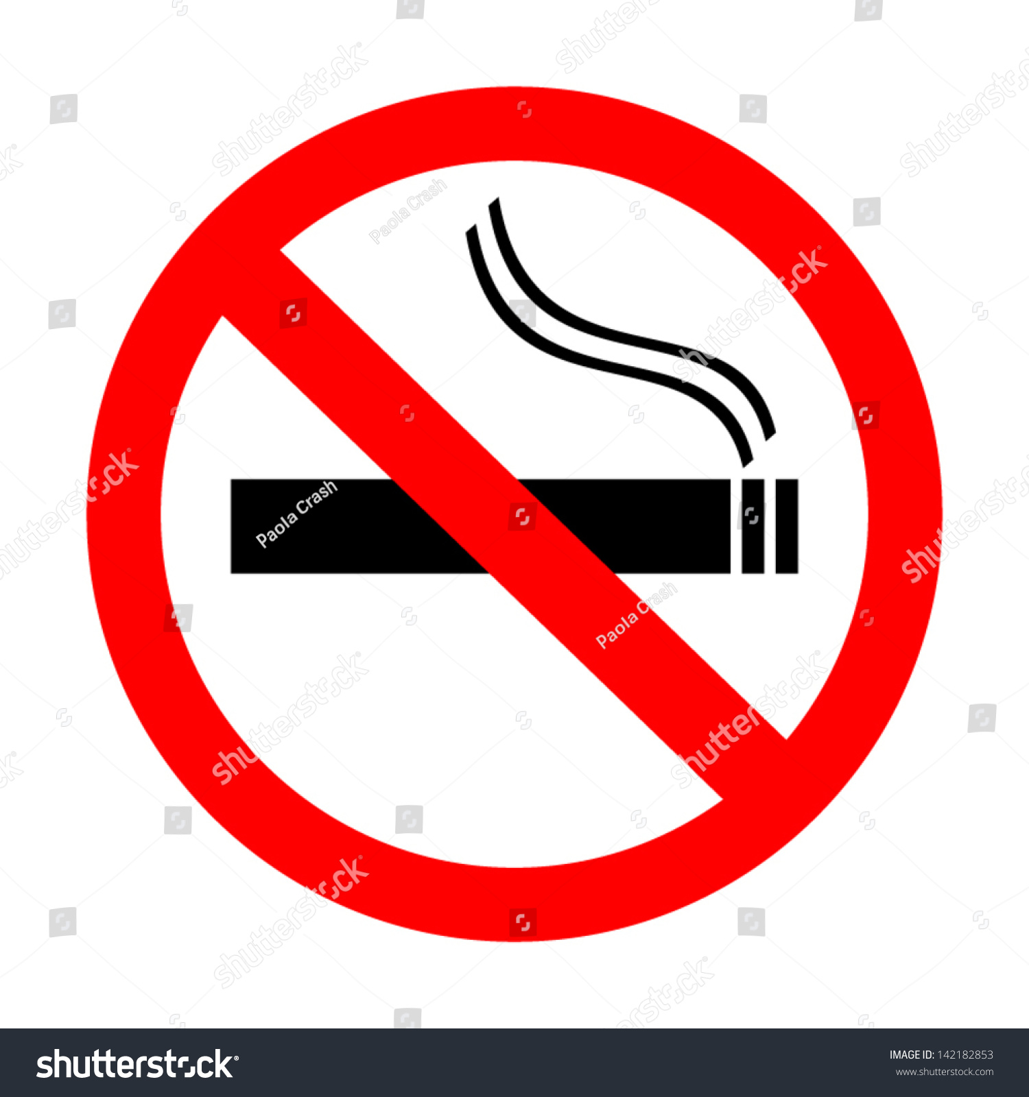 No Smoking Sign Stock Vector (Royalty Free) 142182853