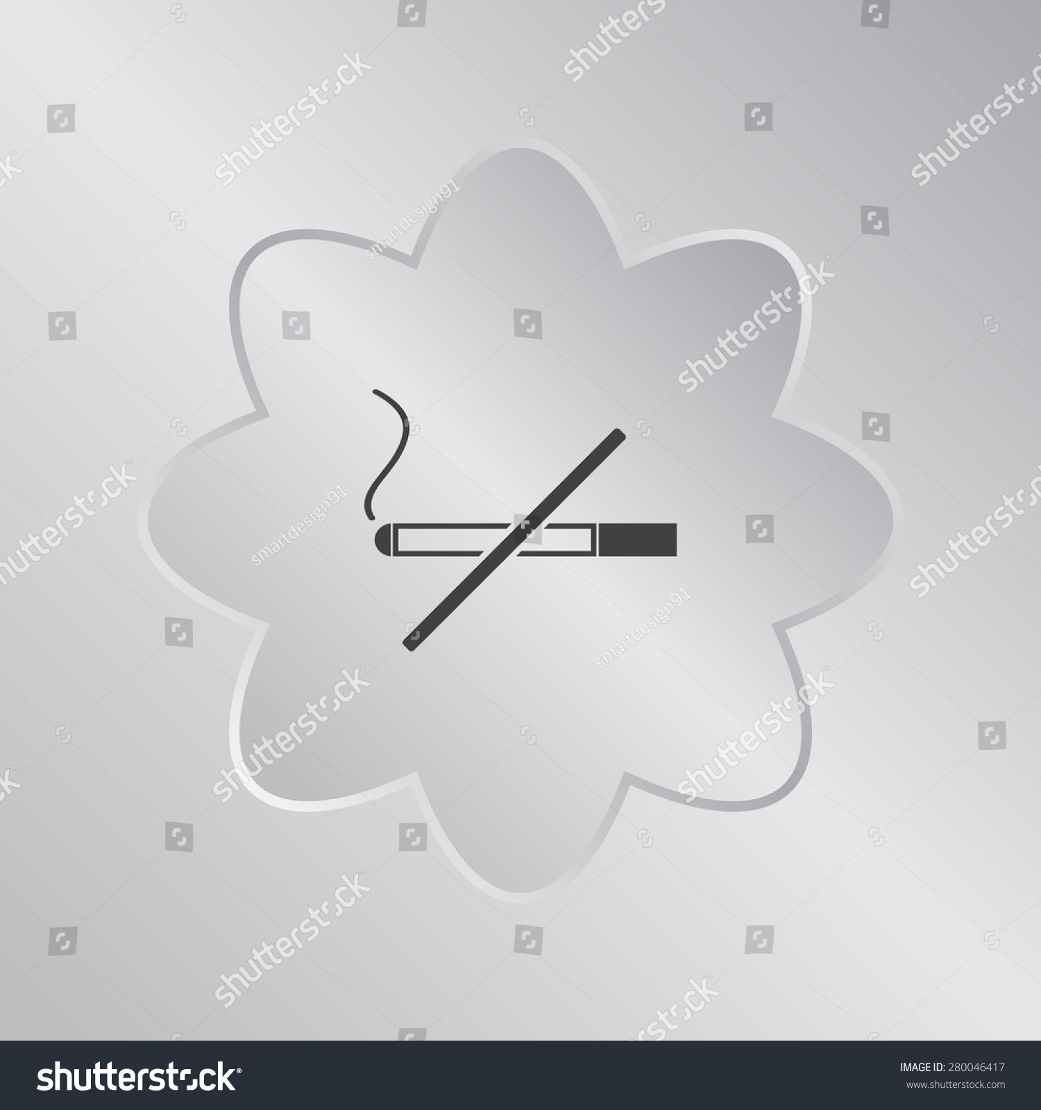 No Smoking Sign Vector Stock Vector (Royalty Free) 280046417