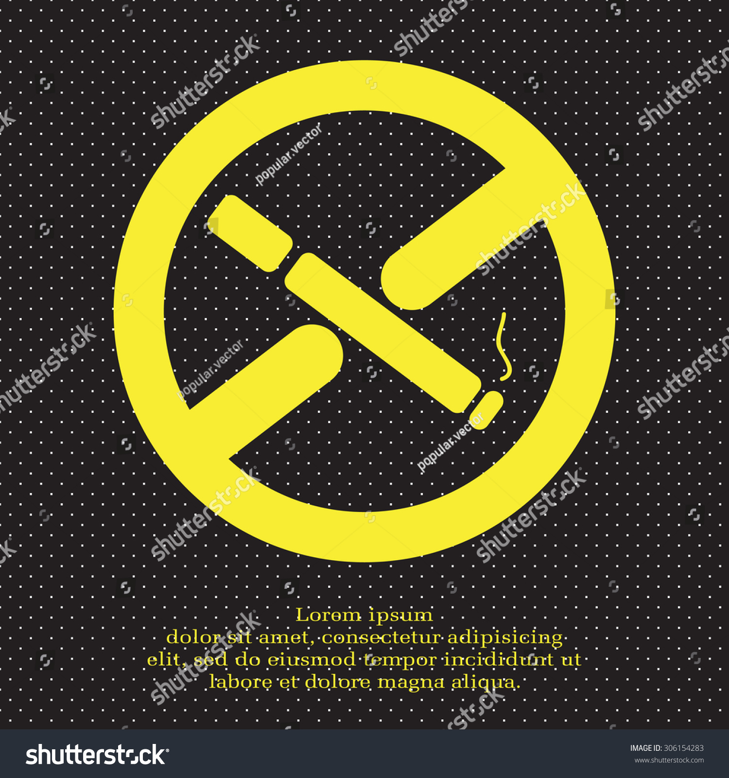 No Smoking Sign Vector: เวกเตอร์สต็อก (ปลอดค่าลิขสิทธิ์) 306154283 ...