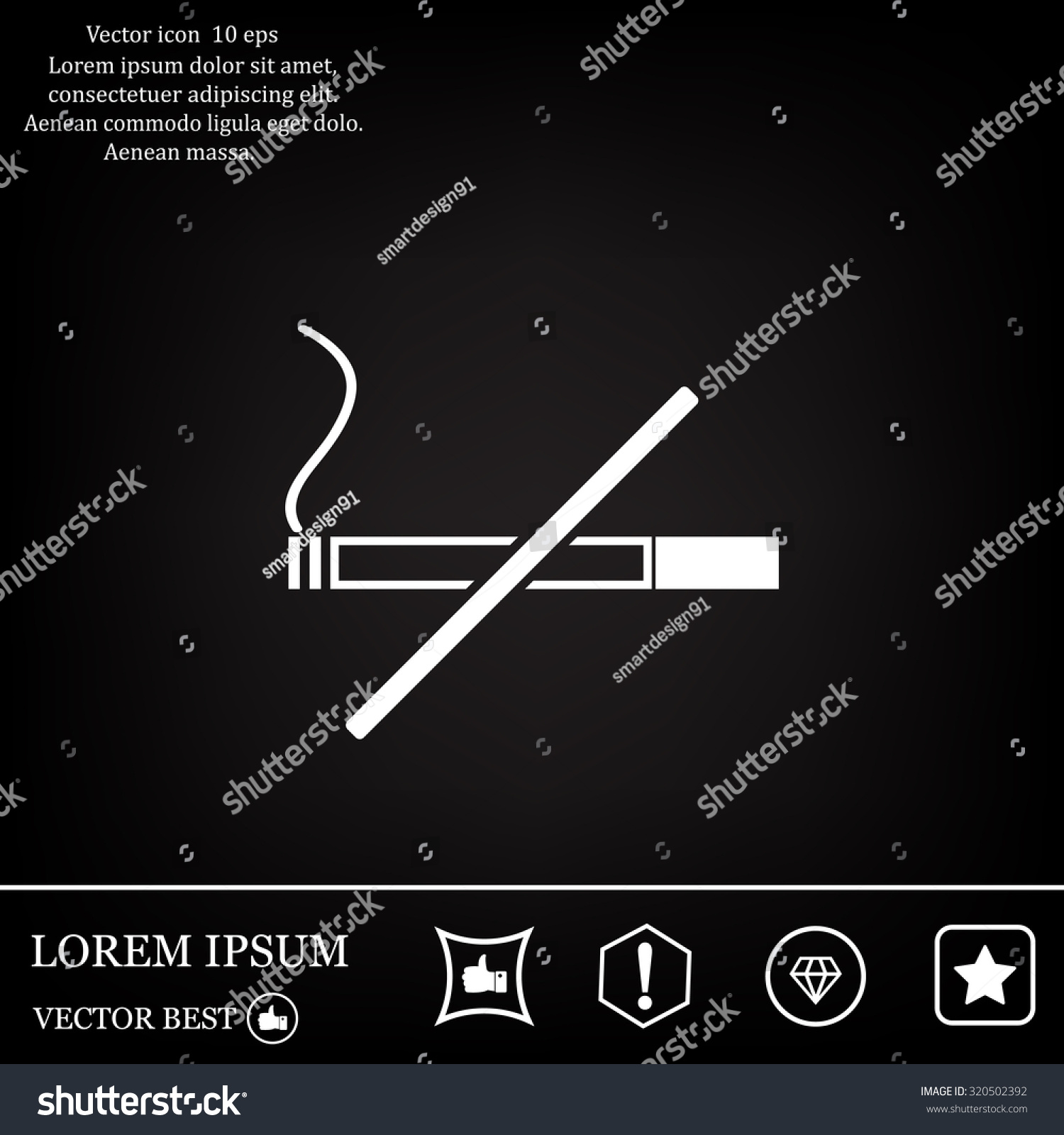 No Smoking Sign Vector Stock Vector (Royalty Free) 320502392 | Shutterstock