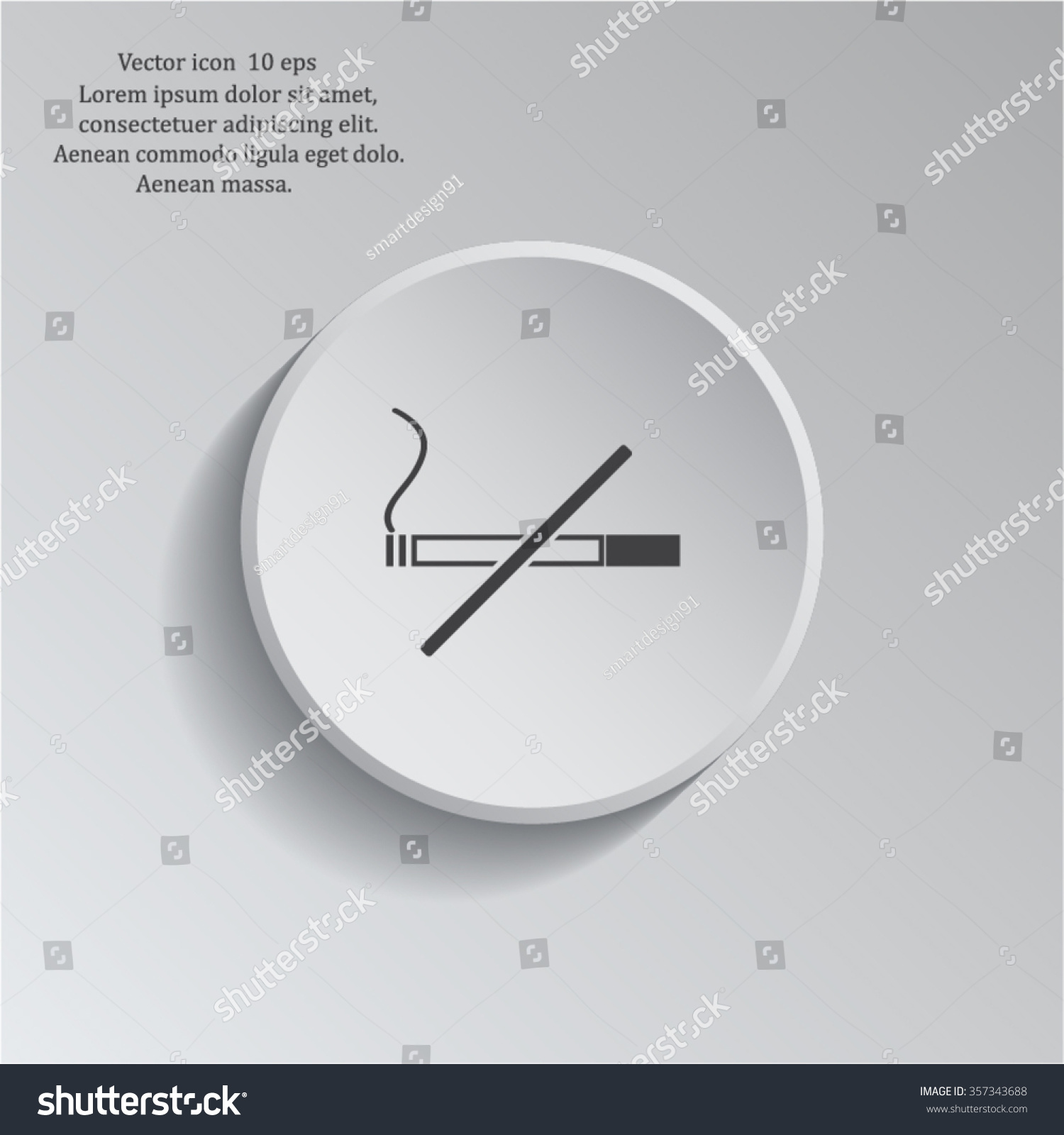 No Smoking Sign Vector Stock Vector (Royalty Free) 357343688 | Shutterstock