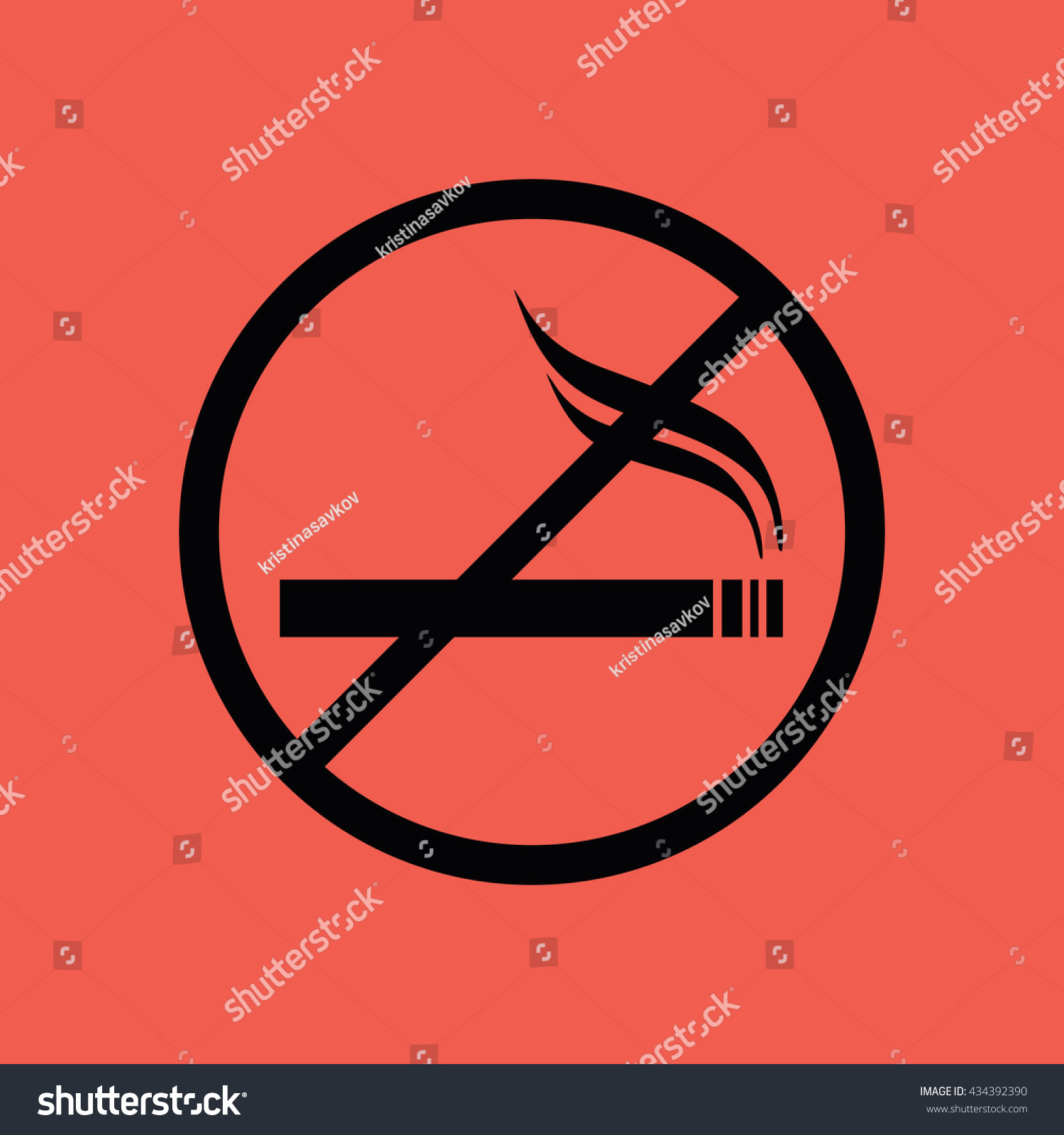 No Smoking Sign Vector Stock Vector (Royalty Free) 434392390 | Shutterstock
