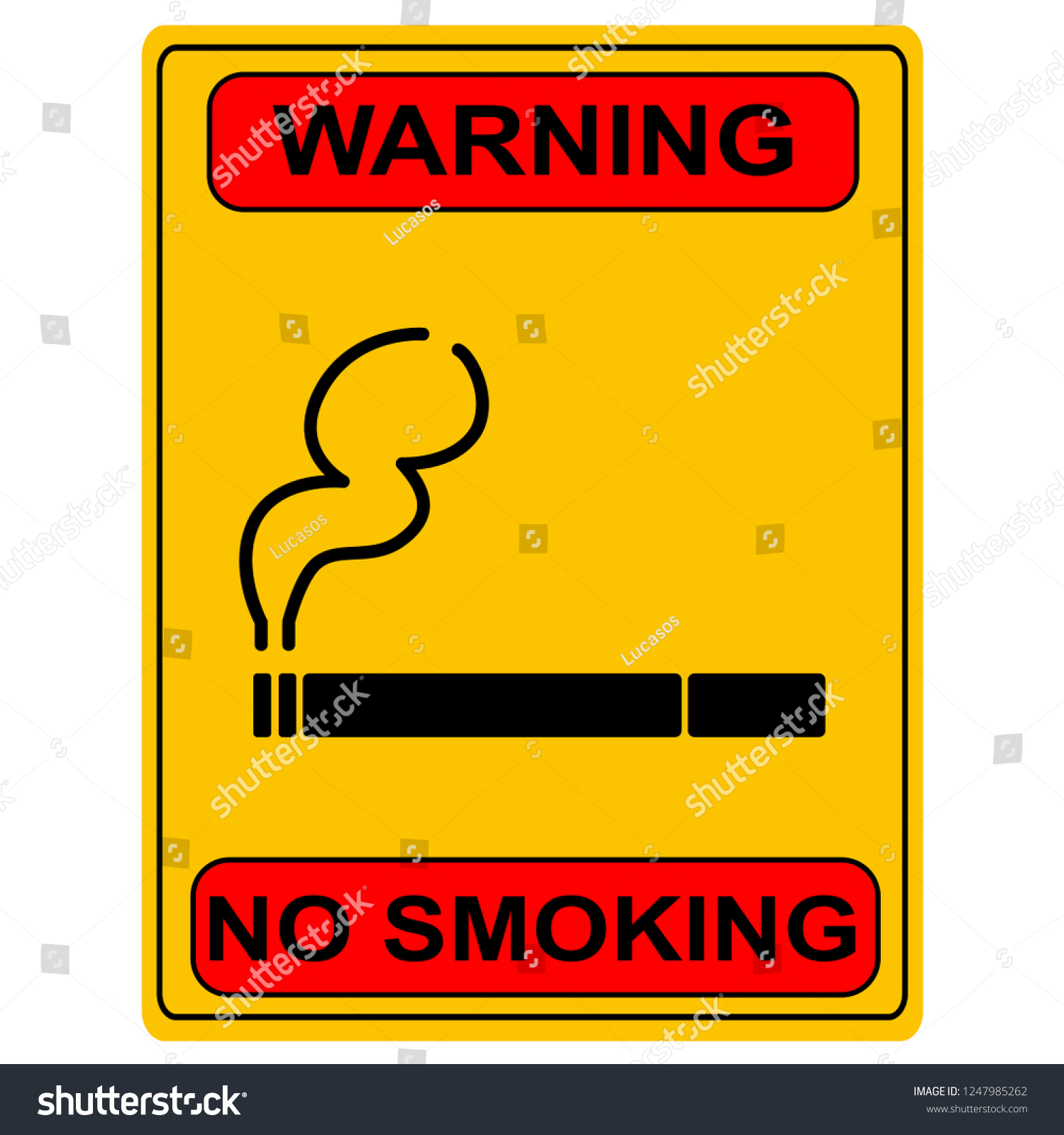 No Smoking Sign Vector Graphic Stock Vector (Royalty Free) 1247985262