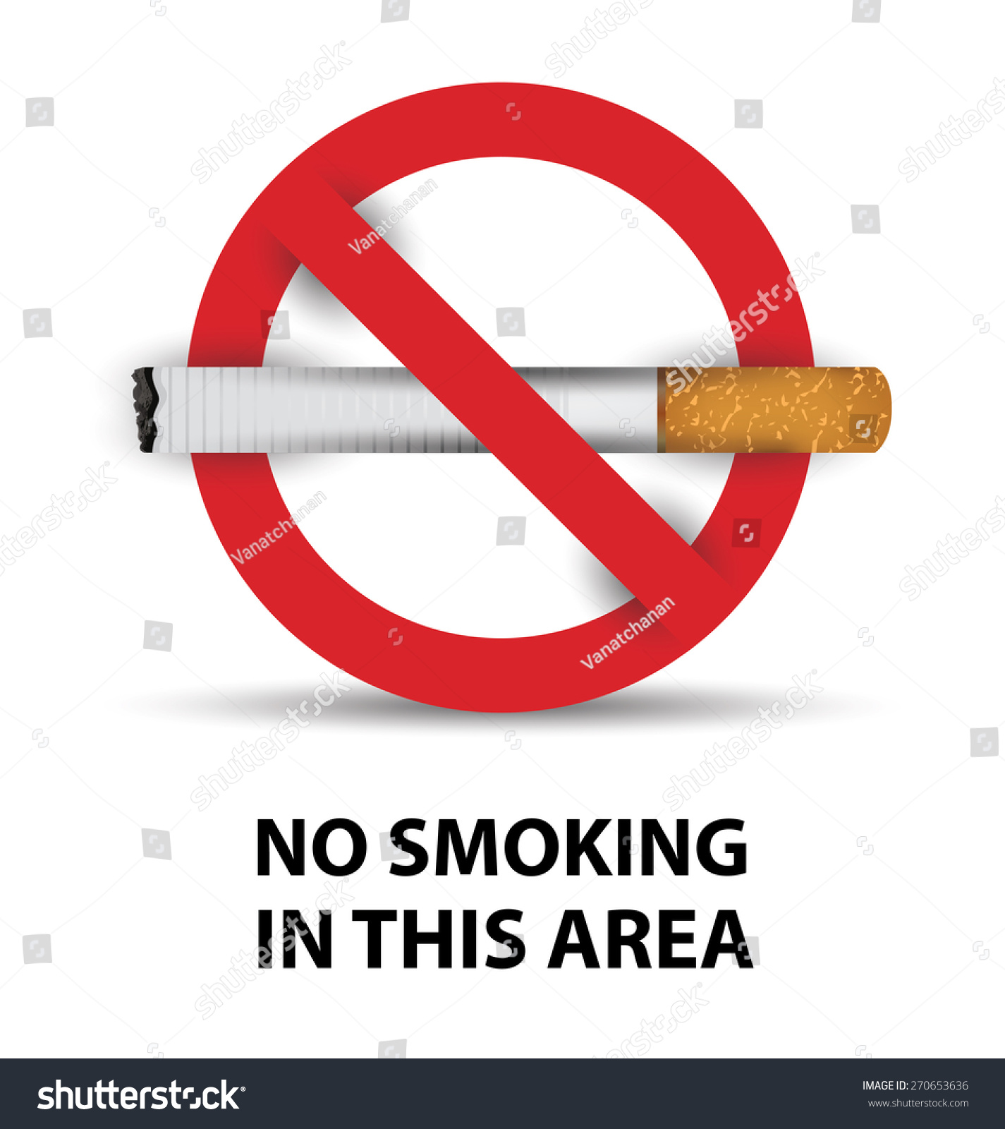 No Smoking Sign Vector Illustration: Vector có sẵn (miễn phí bản quyền ...