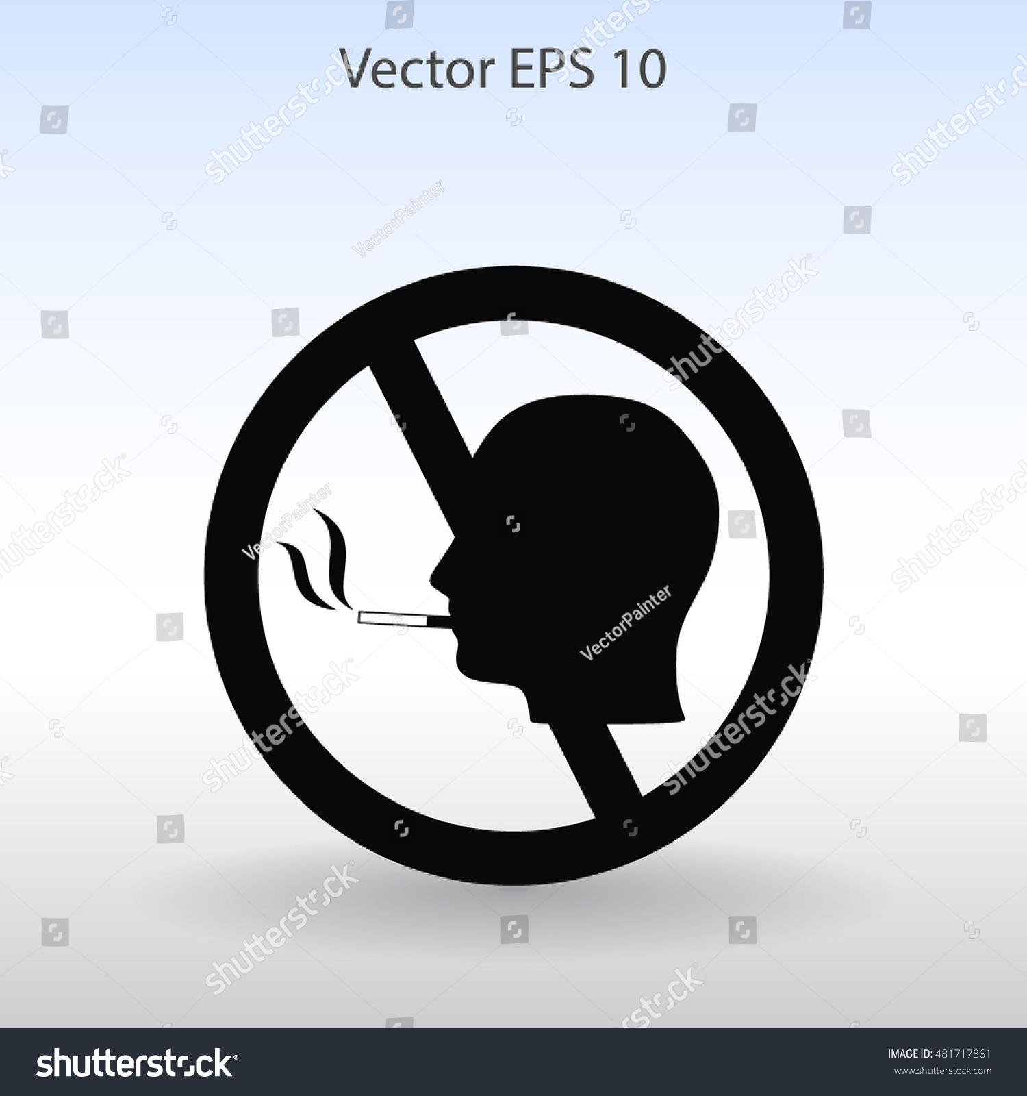 No Smoking Vector Icon Stock Vector (Royalty Free) 481717861 | Shutterstock