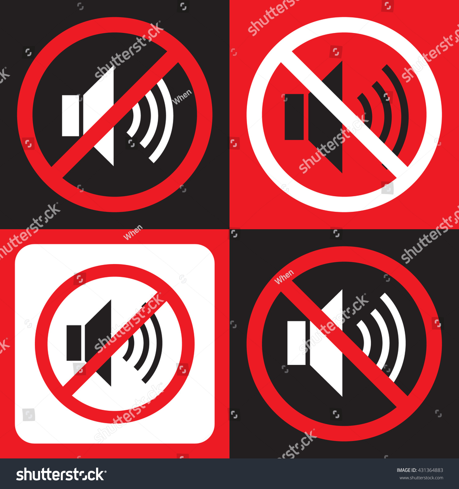 No Sound Sign Symbol Vector Format Stock Vector (Royalty Free) 431364883